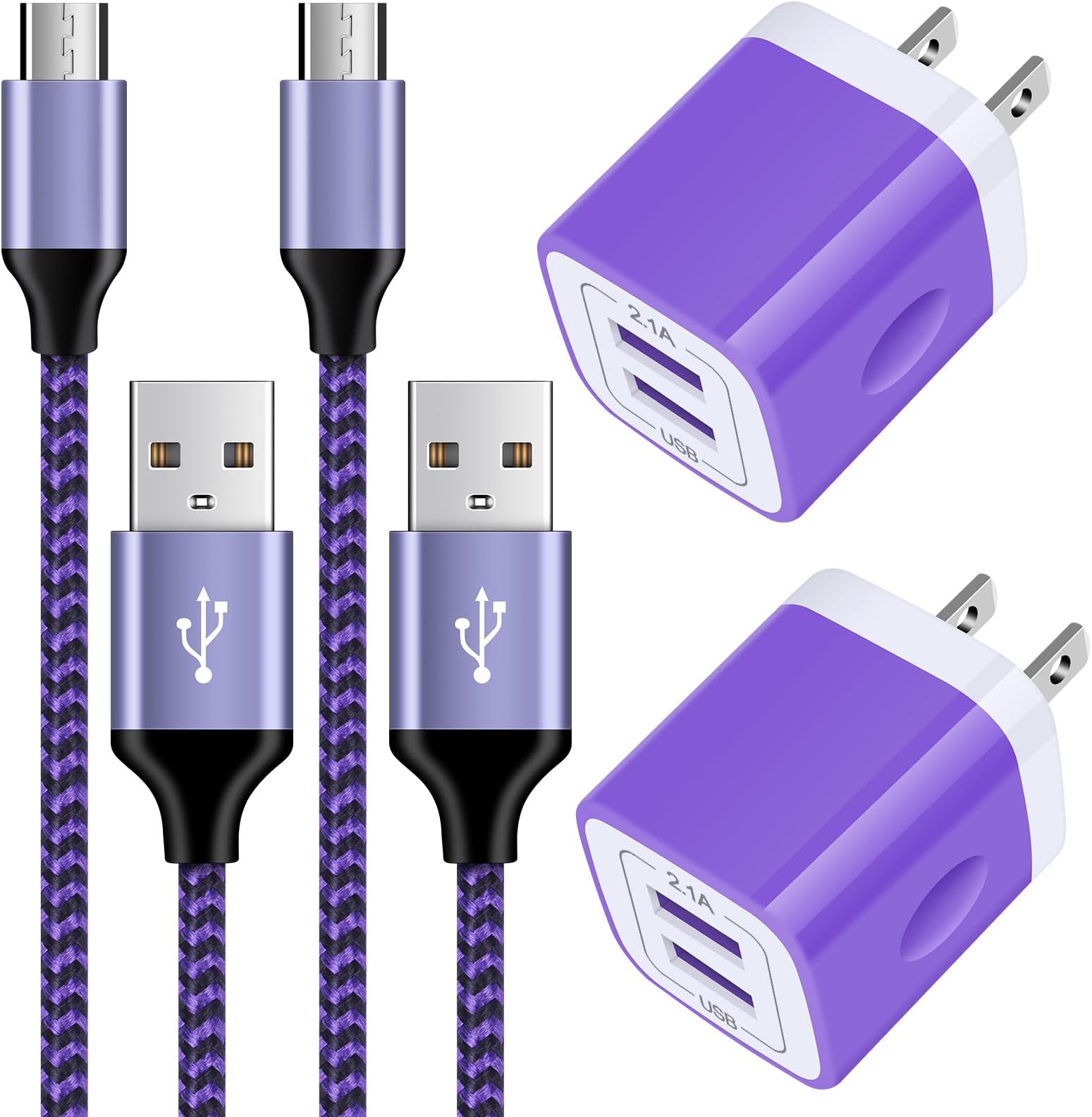 Amazon.com: Adaptive Fast Charger Android Charger for Samsung Galaxy S7 Edge S6 S5 J3 J3V J7 J7V ...