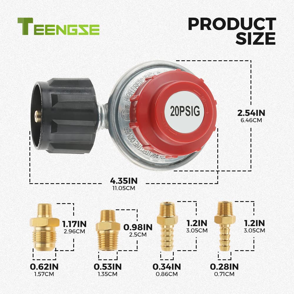 Snapklik.com : QCC1 0-20PSI Propane Regulator Valve, High Pressure ...