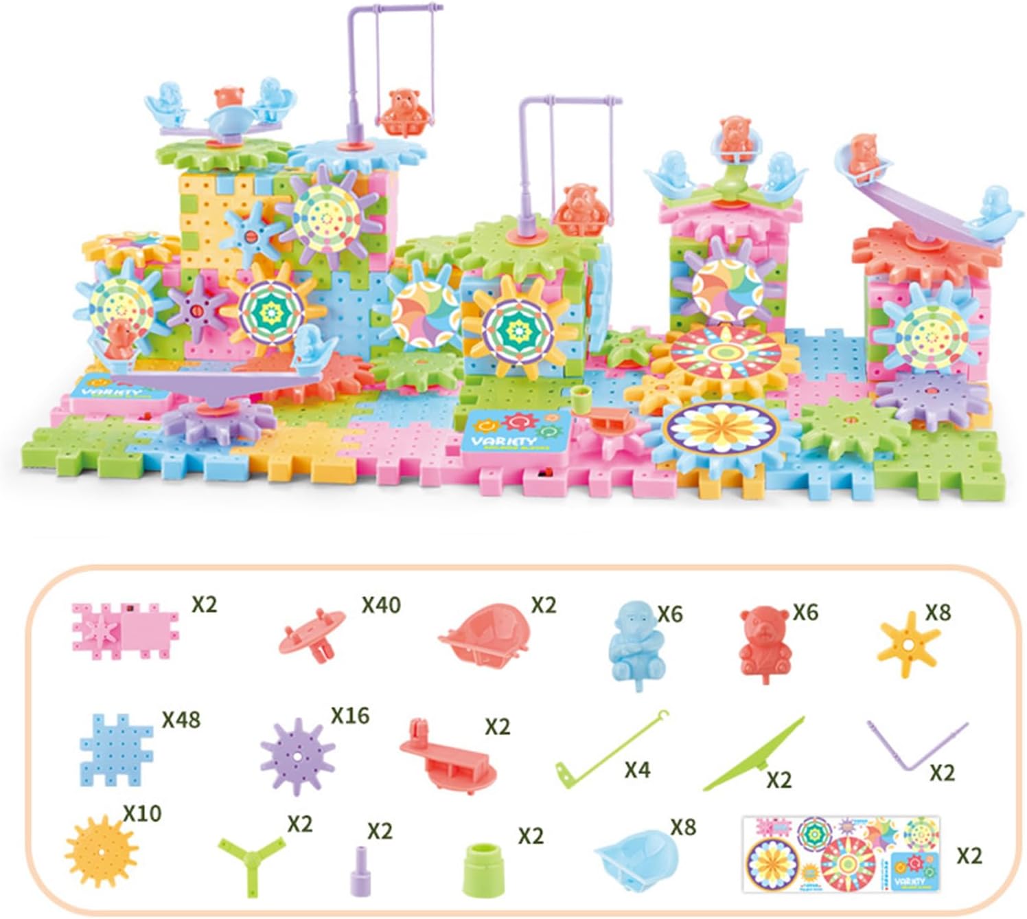 Electric Gear Building Block Toys, Spinning Gears Building Educational ...