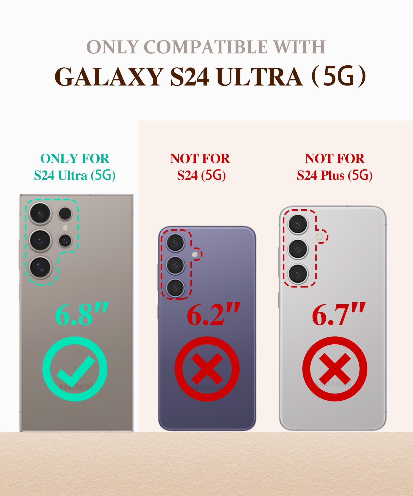 Snapklik.com : GVIEWIN Designed For Samsung Galaxy S24 Ultra Case, Built-in Screen Protector ...