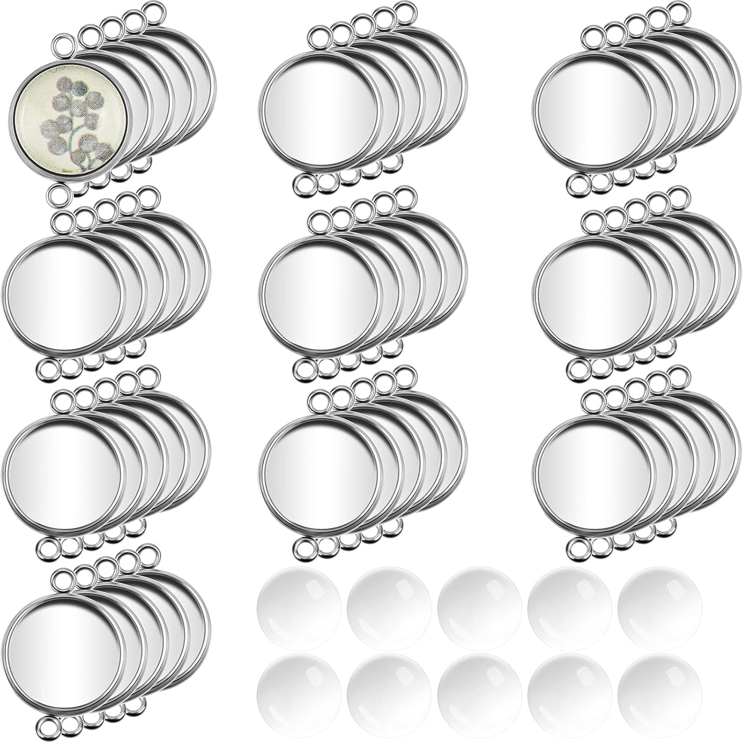 Amazon.com: FARUTA 100 Pieces 12 mm Stainless Steel Round Blank Bezel ...