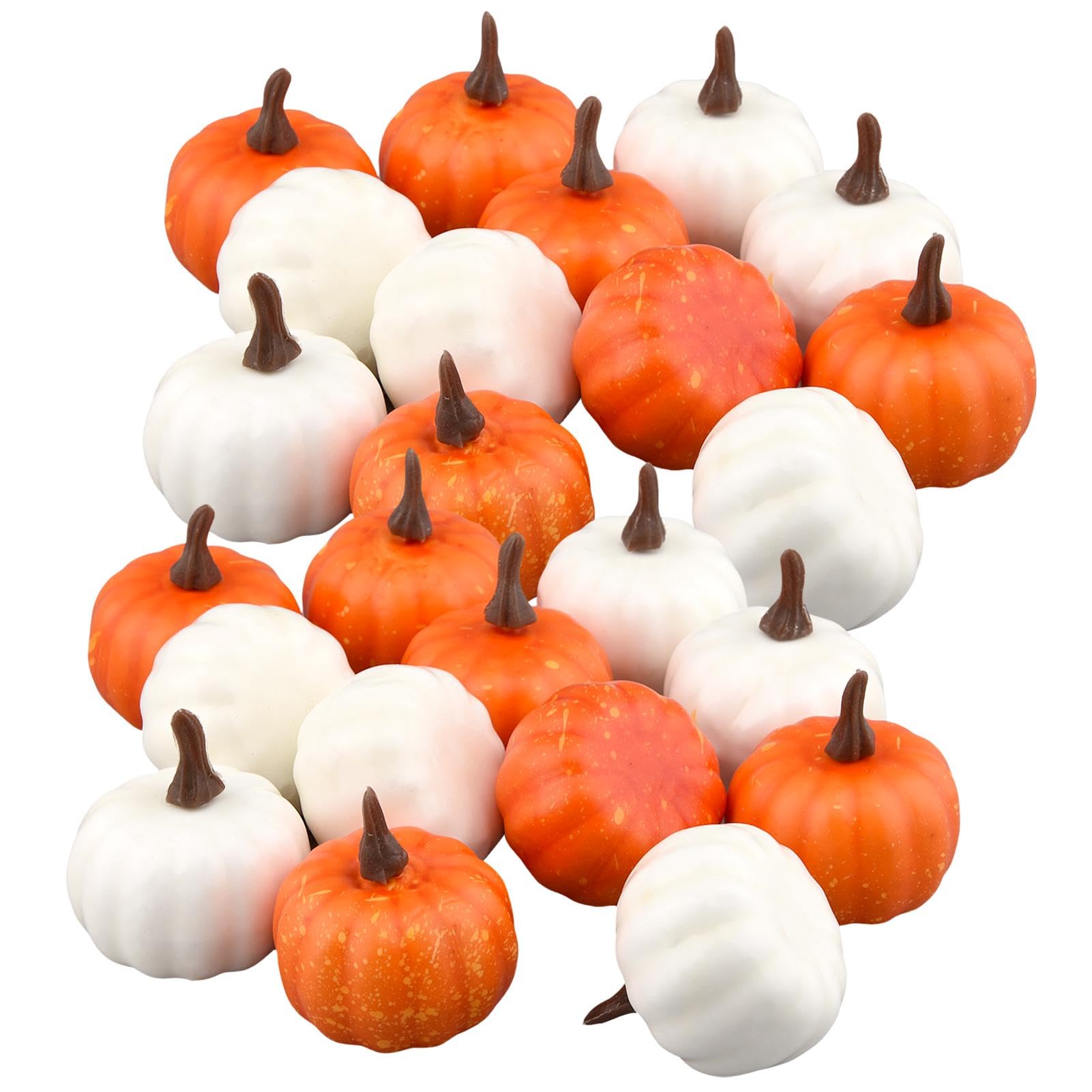 Amazon.com: 24pcs Artificial Pumpkin Set, Fall Decor, Mini Pumpkins for ...