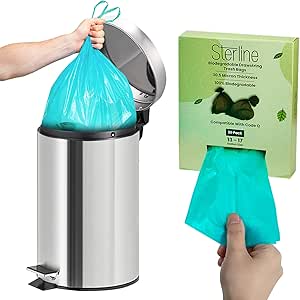 Amazon.com: Sterline Biodegradable Trash Bags Code Q 13-17 Gallon (50 ...