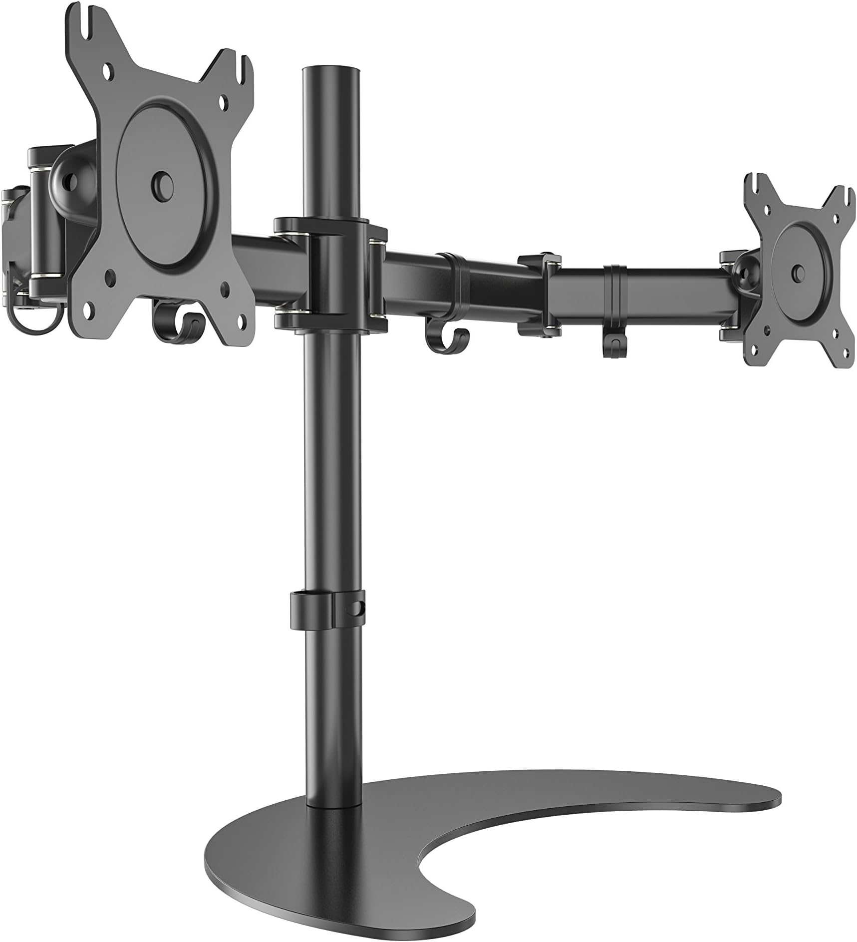 SHOPPINGALL Dual LCD LED Monitor Mount Stand with 2 Adjustable Arms for ...
