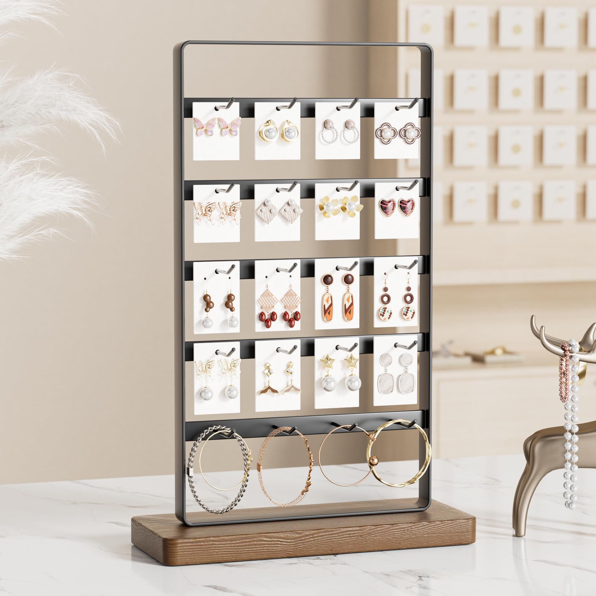 Amazon.com: ZYP Earring Display Stand, Wood Organizer for Retail Store ...