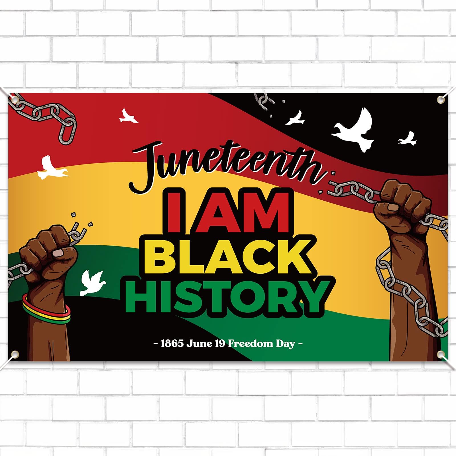 Amazon.com: Happy Juneteenth Day Door Sign Decorations - Freedom ...