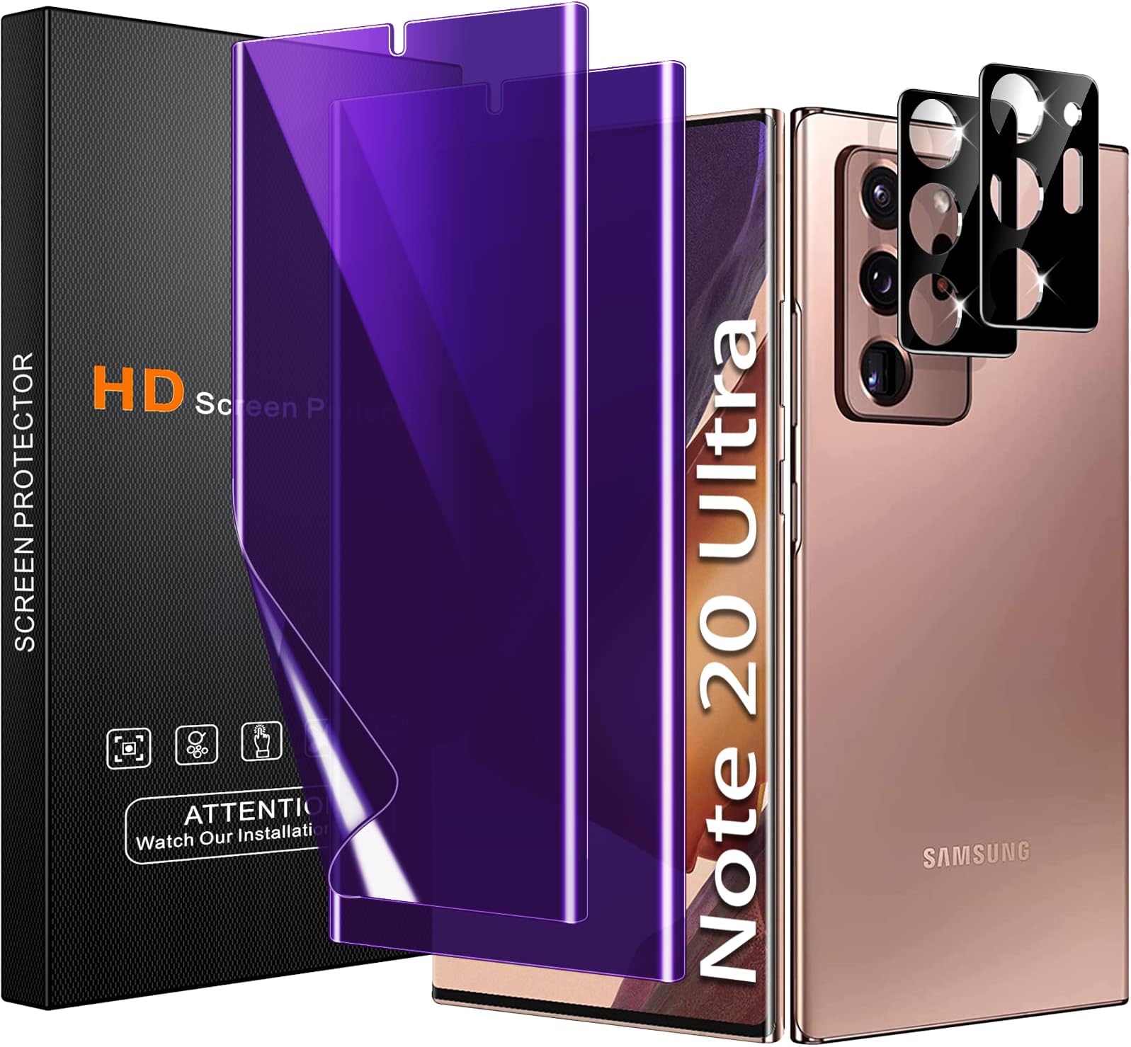 Amazon.com: Galaxy Note 20 Ultra 5G Privacy Screen Protector, Case ...