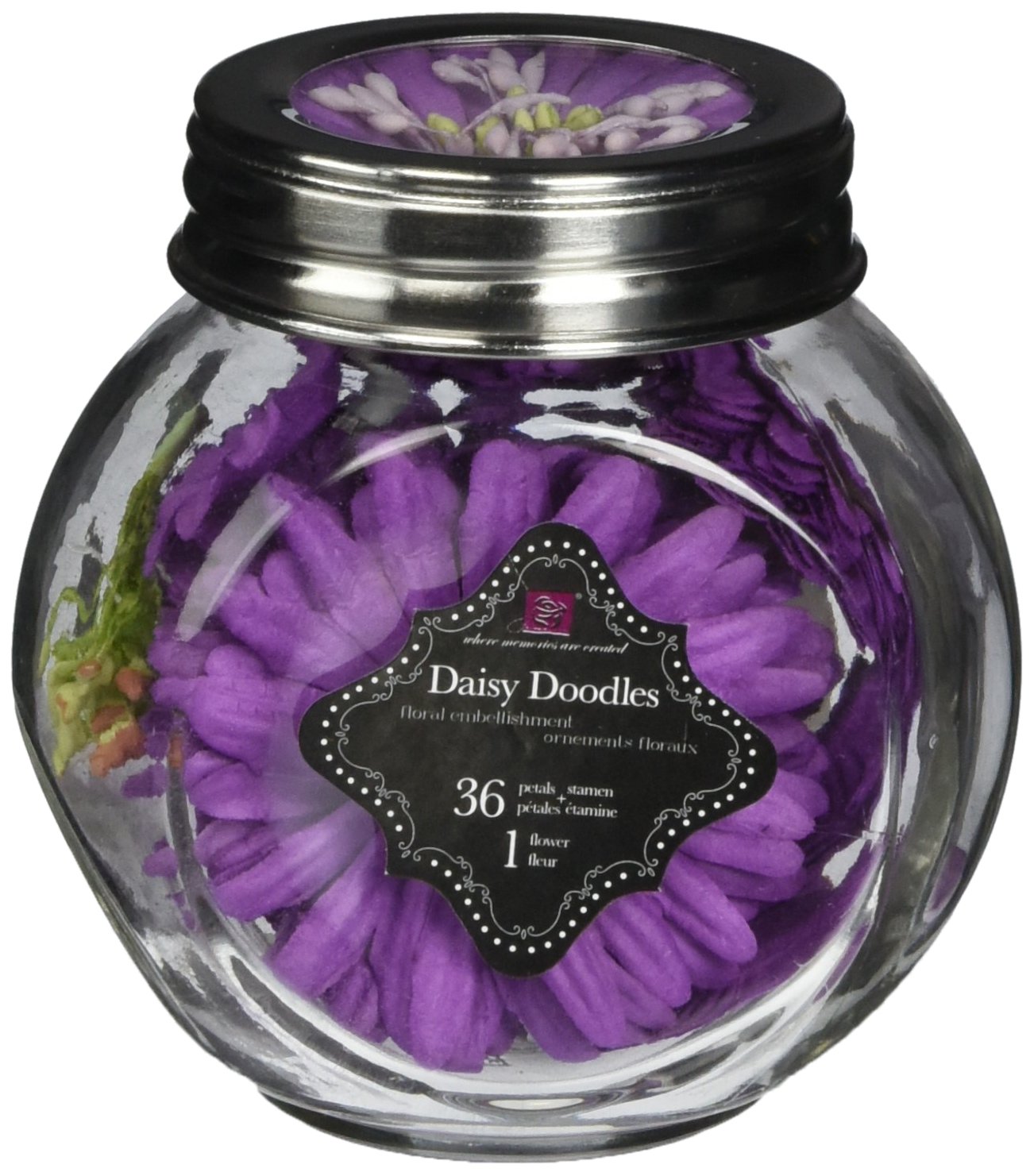 Amazon.com: Prima 712198 3 by 2-Inch Daisy Doodles Flowers, Violette