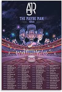 Amazon.com: JIANWENM AJR The Maybe Man Tour Canvas Poster Wall ...