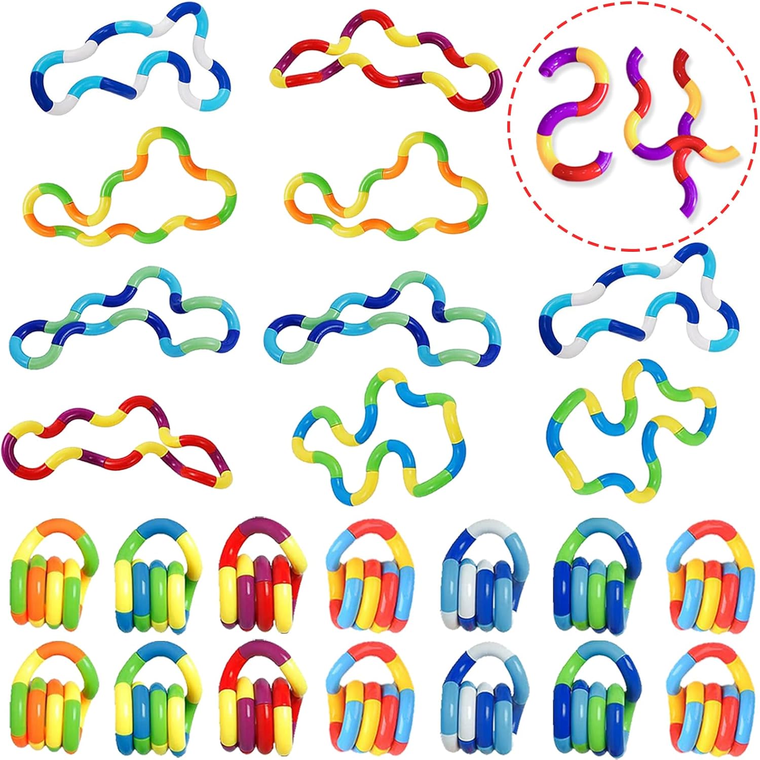 Amazon.com: 24PCS Quiet Fidget Toys Sensory Fidget Toys for Unique ...