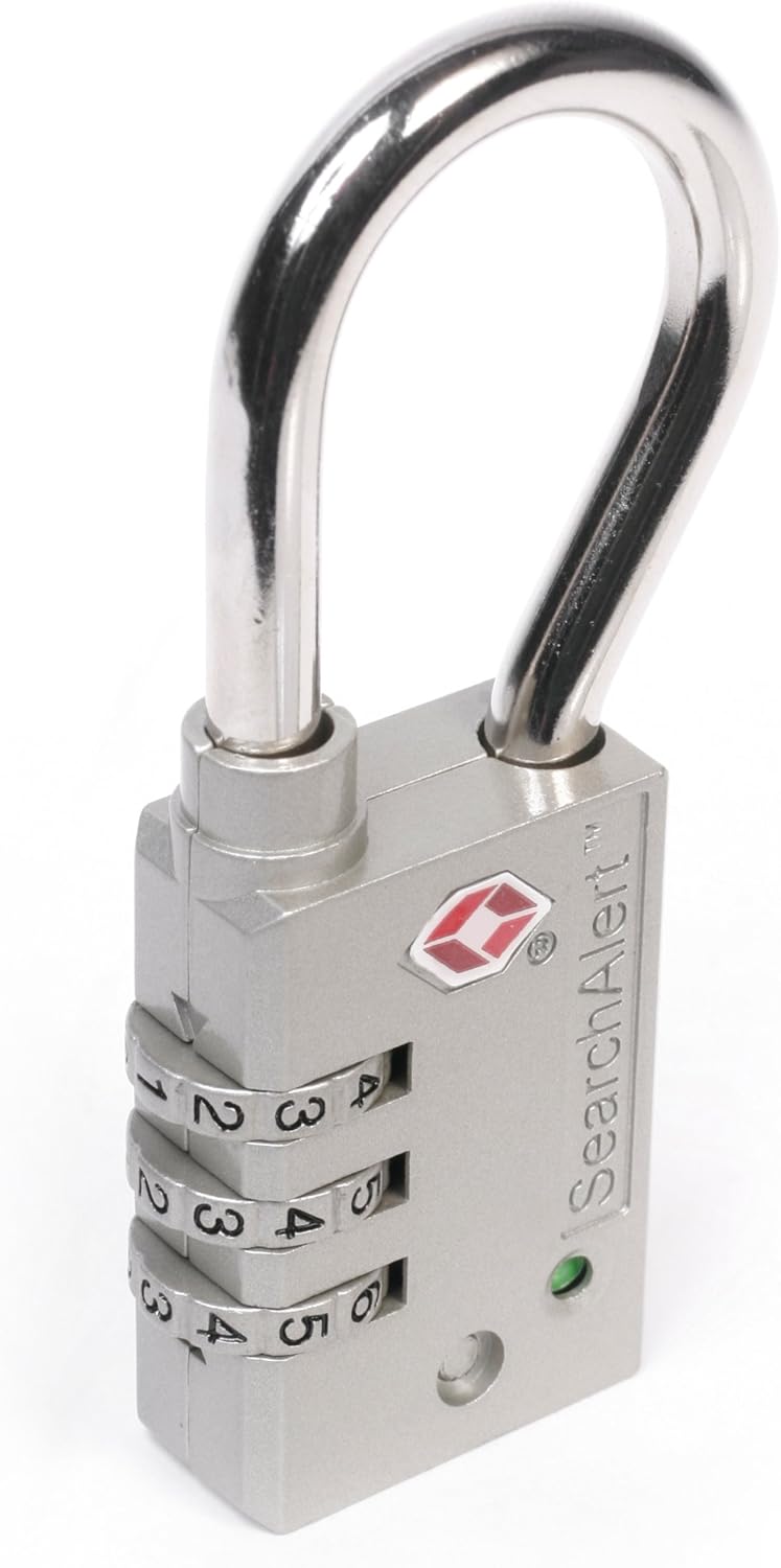 Sesamee K6435 PTR 3 Dial Resettable Combination Looped Shackle TSA ...