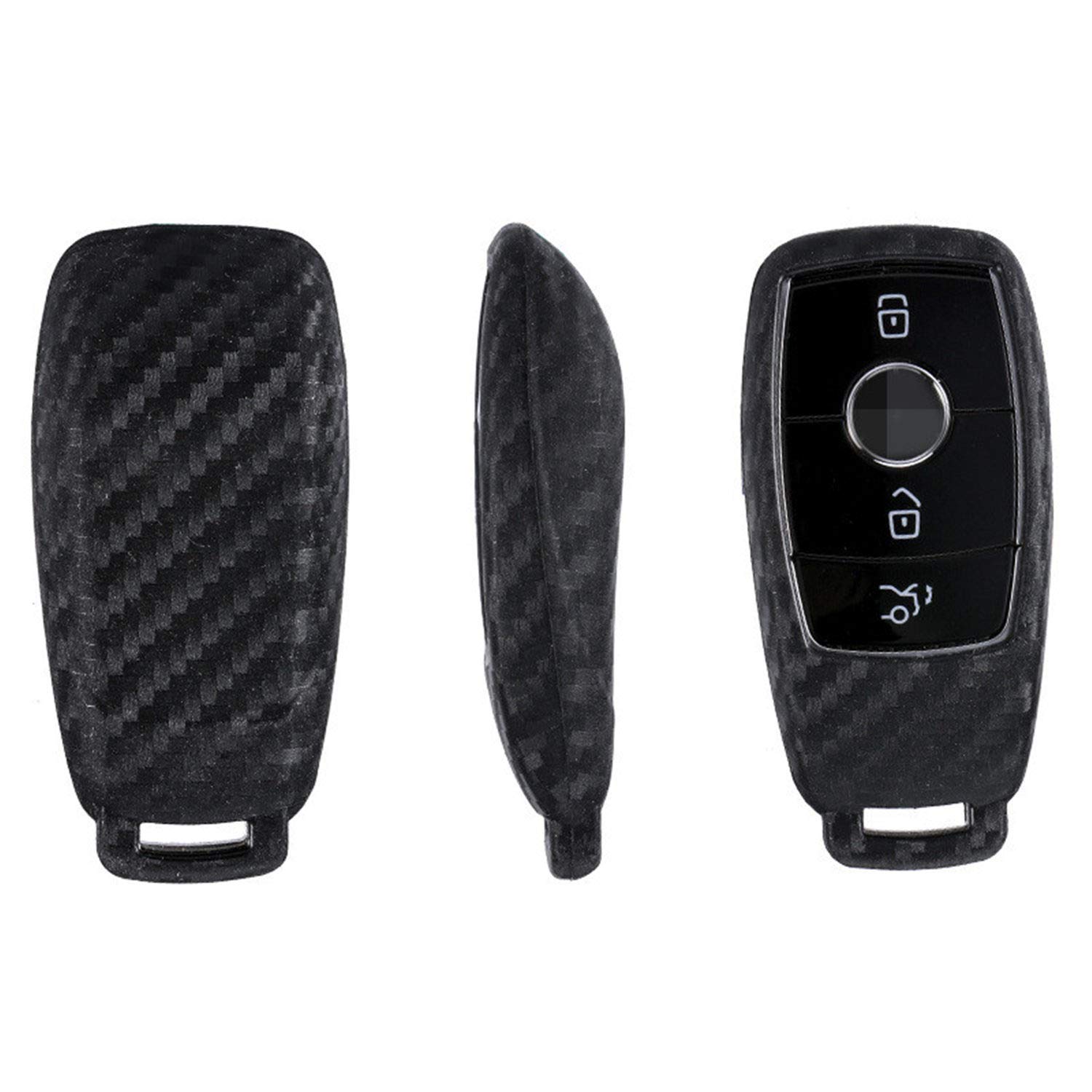 Buy M.JVisun Soft Silicone Rubber Carbon Fiber Texture Cover Car Remote ...