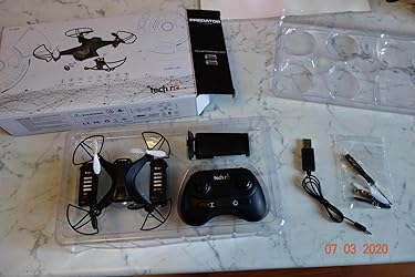 tech rc Mini Drone con Telecamera HD con Due Batterie Funzione di ...