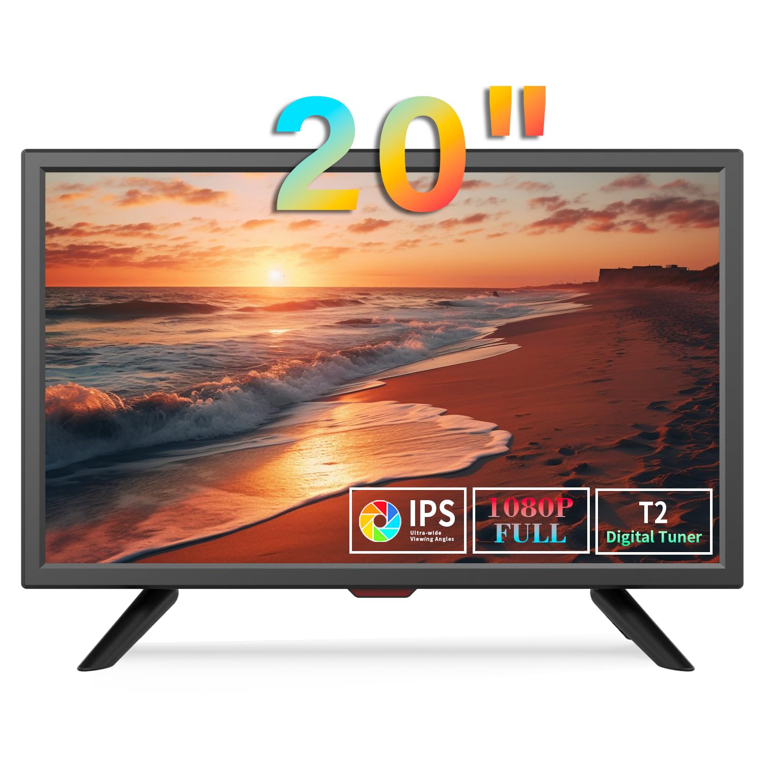 KCR 20 inch TV IPS LED Screen,Digital DVB-T2 TV Tuner,AV Input,HDMI/VGA ...