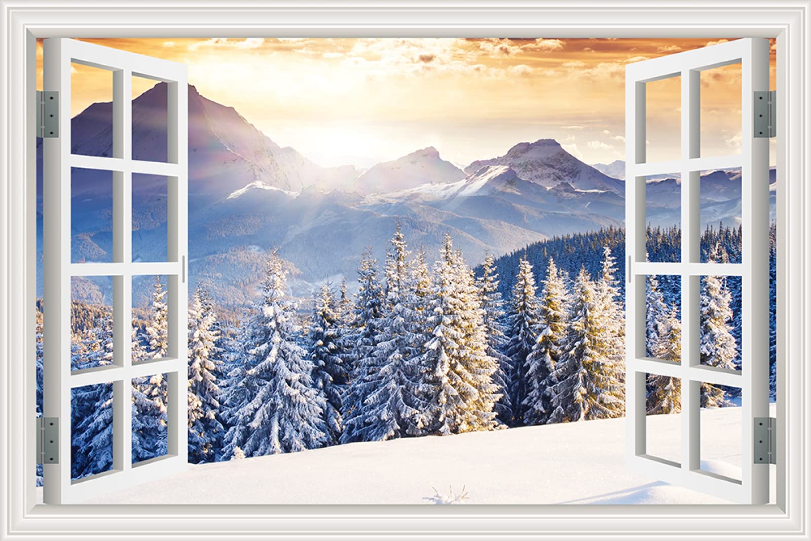 Winter Window View Wallpaper