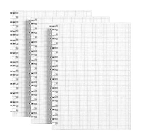 amazon basics Graph Paper Notebook | A5 Graph Grid Spiral Notebooks ...