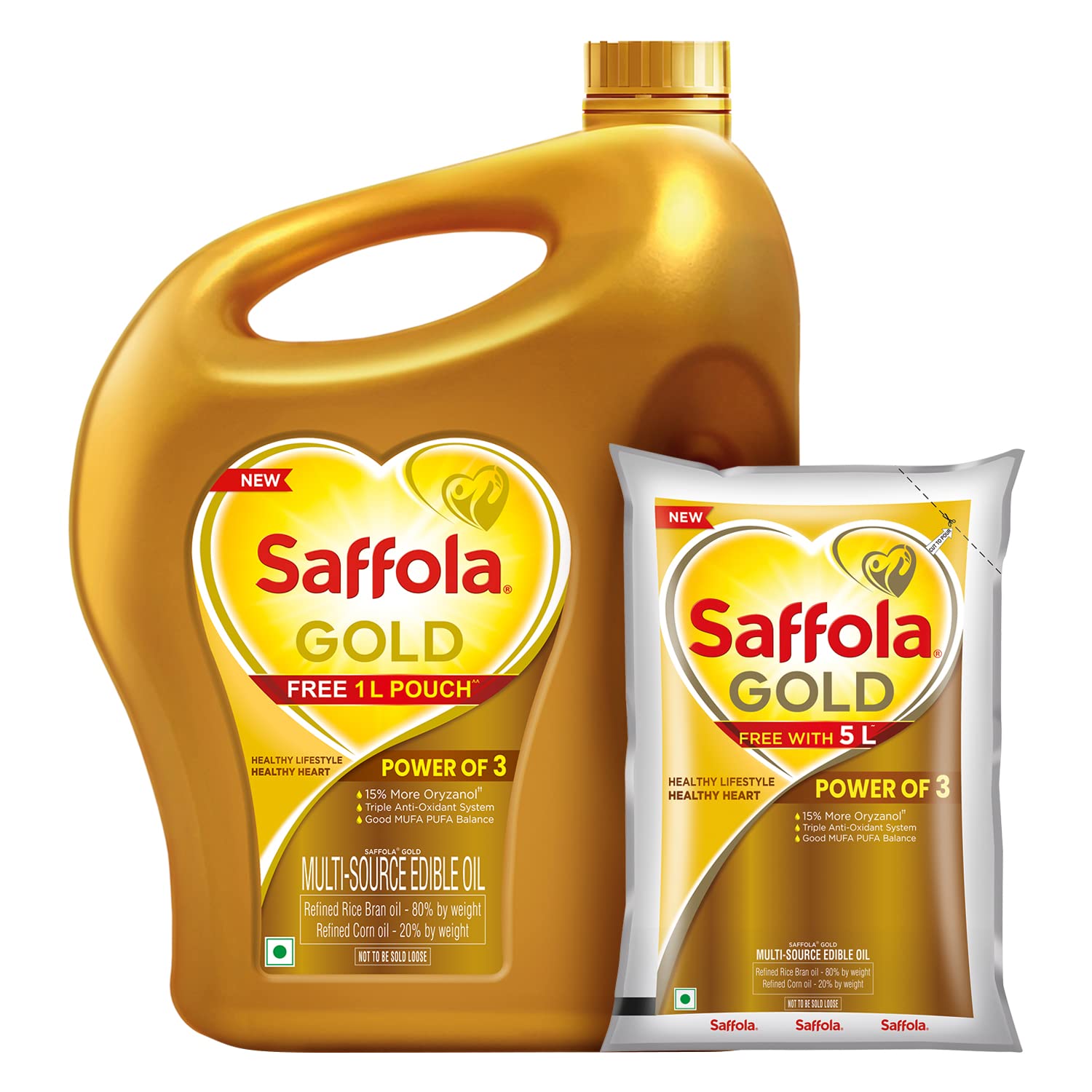 Saffola Gold Refined Cooking Oil Power Of 3 Balance Good | Desertcart Kenya
