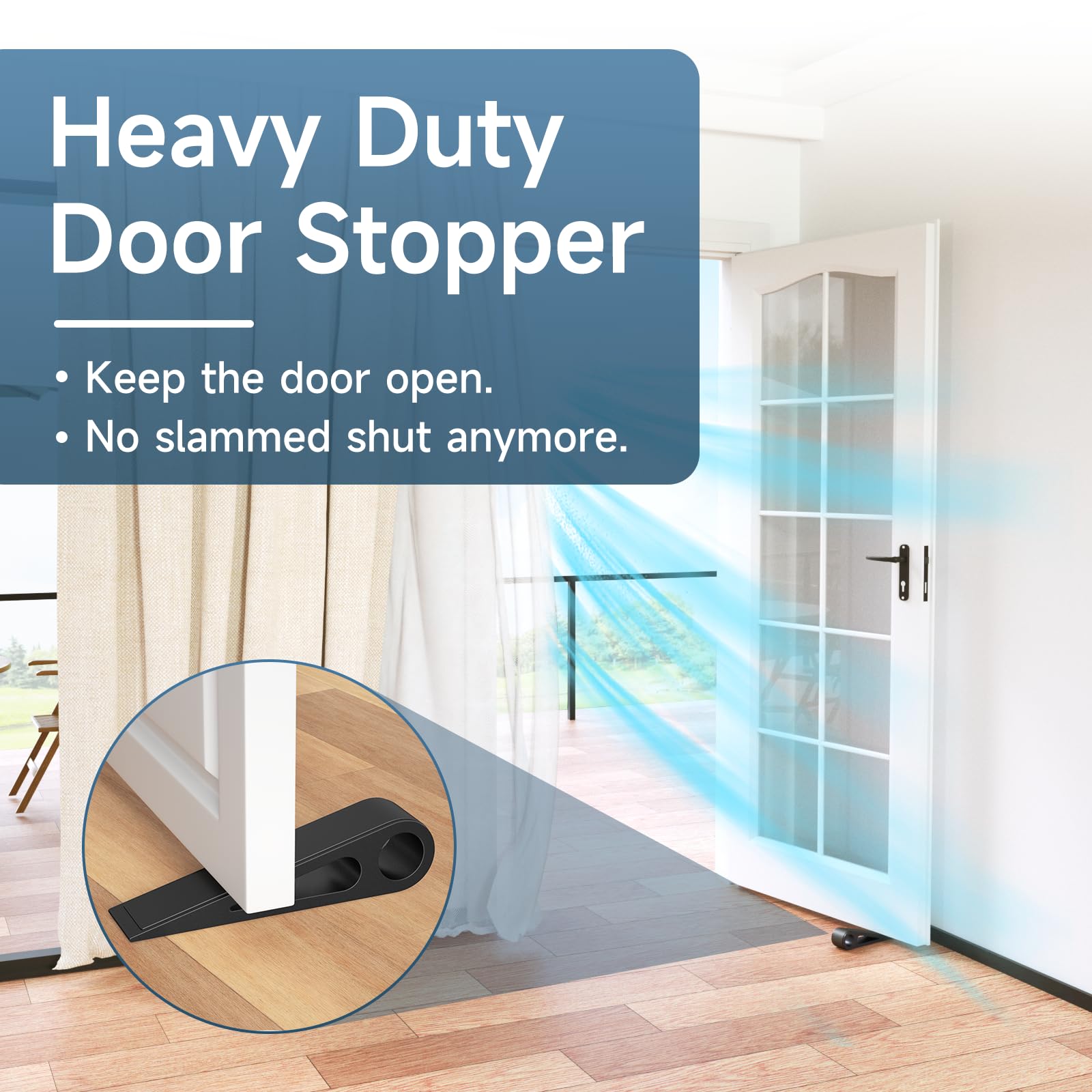 Snapklik.com : Heavy Duty Door Stopper For Bottom Of Door, Aluminum ...