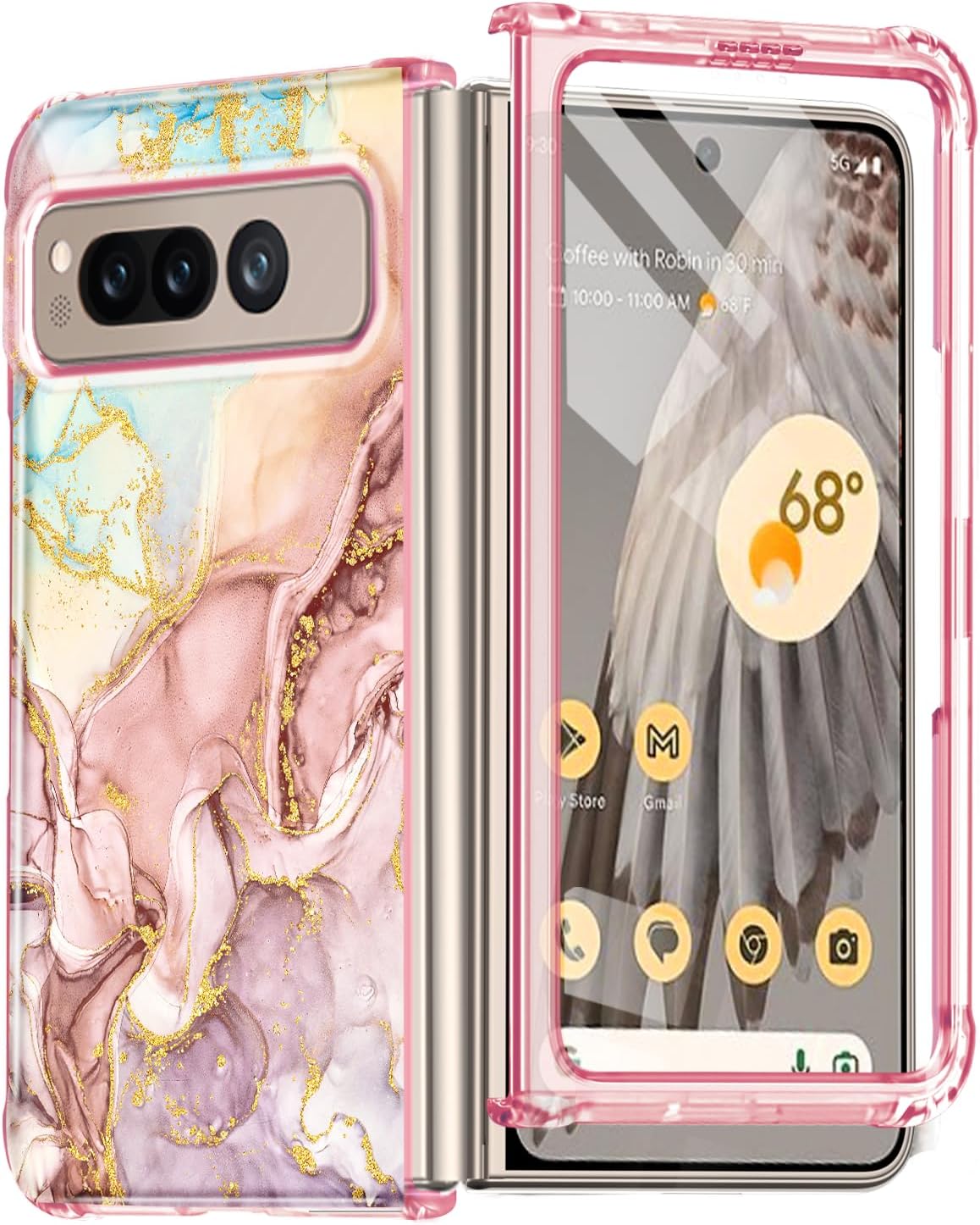 Amazon.com: Foluu Case for Google Pixel Fold 2023, Ultra Thin Slim Fit ...