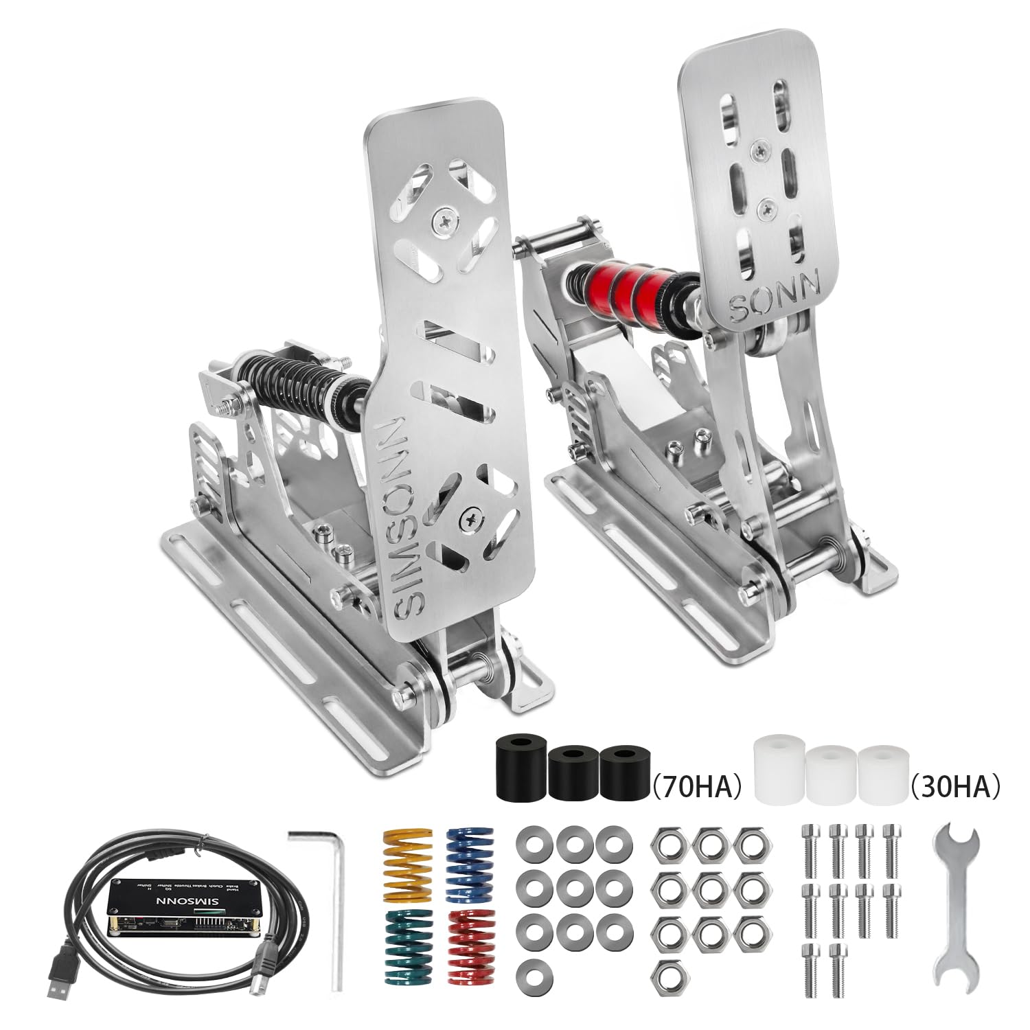 Amazon.com: SIMSONN NEW PRO Pedals Sim Racing Pedals PC Racing ...