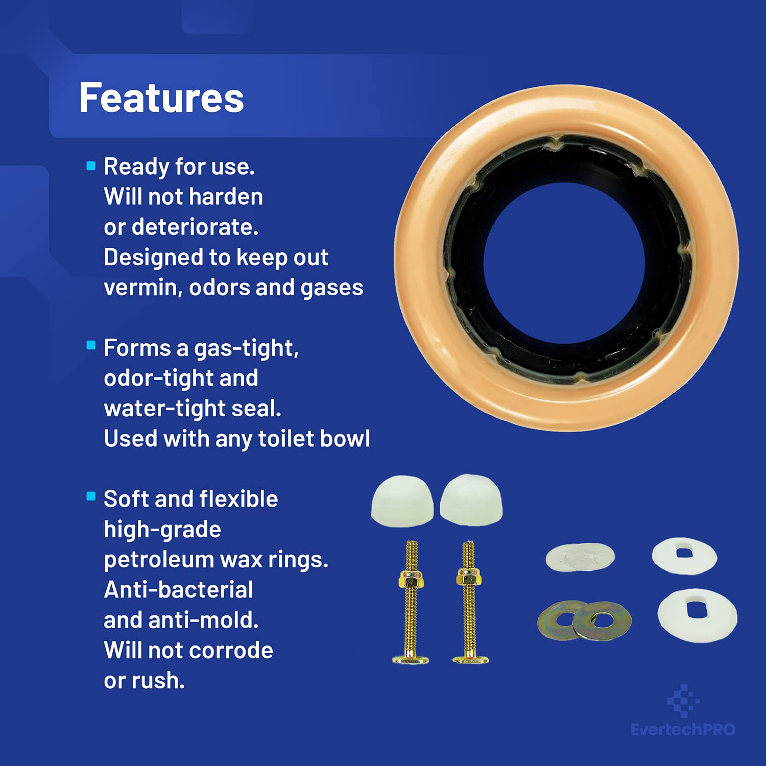 Snapklik.com : EvertechPRO Universal Extra Thick Toilet Wax Ring ...