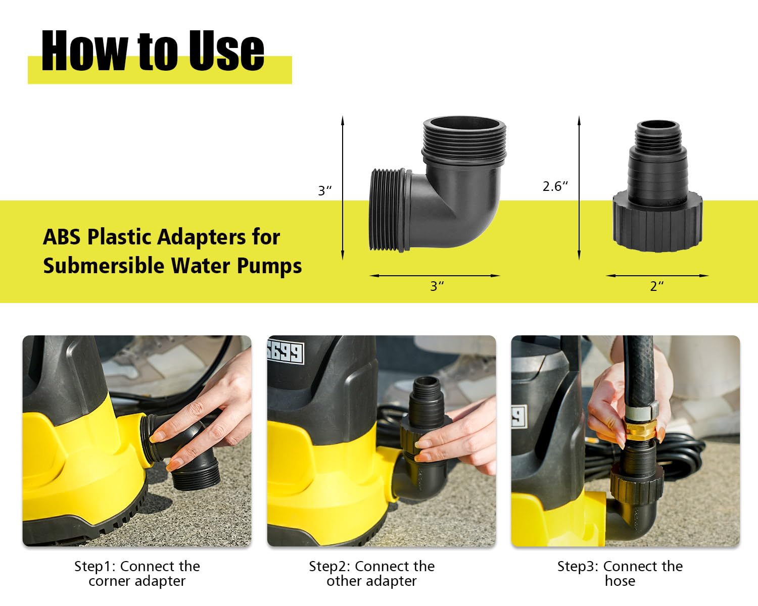 Snapklik.com : 6699 Garden Hose Adapter Accessories For Submersible ...