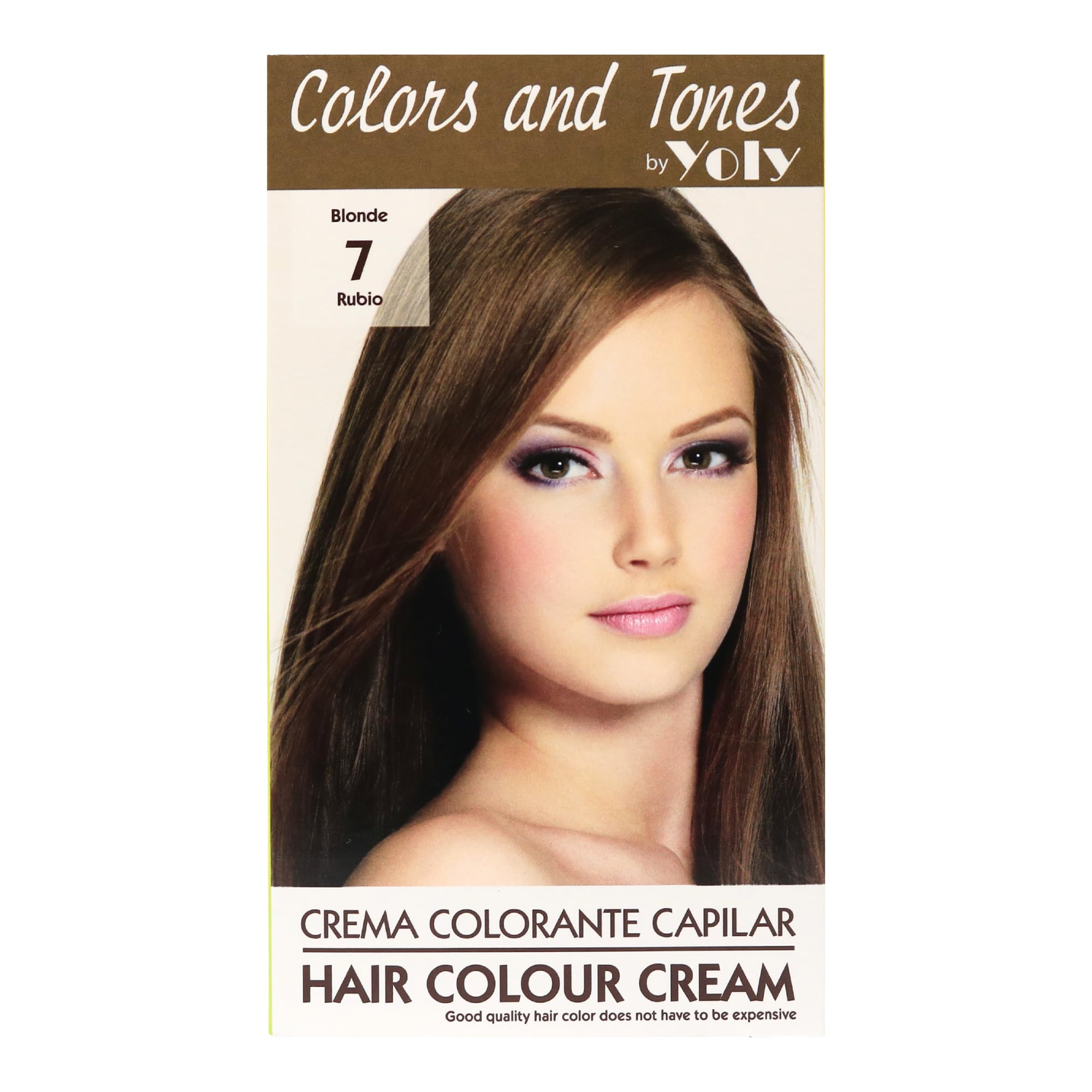 Amazon.com : Yoly Color and Tones Permanent Hair Color Cream - 7 Blonde ...