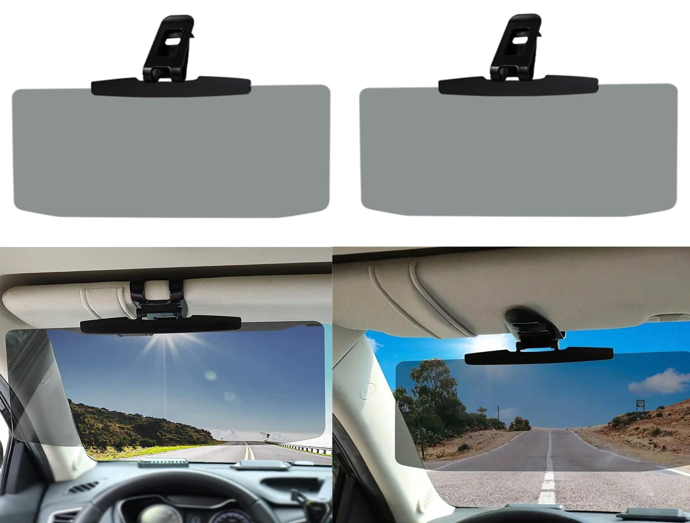 LALOCAPEYO 2 PCS Universal Anti Glare Polarizing Sunshade Extender for ...
