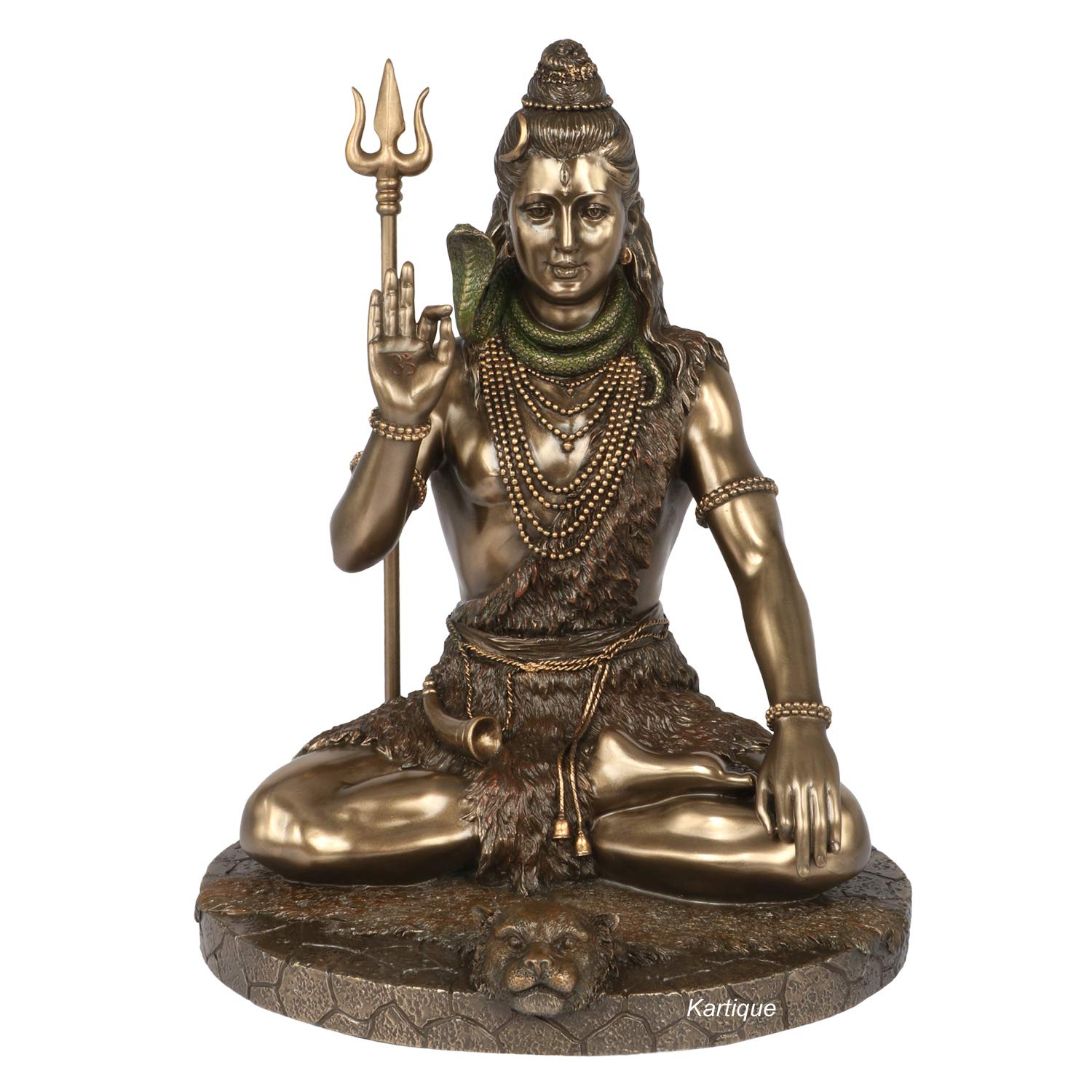 Buy Kartique Cold Cast Bronze Color Lord Shiva Idol Height 9.5 Inch ...