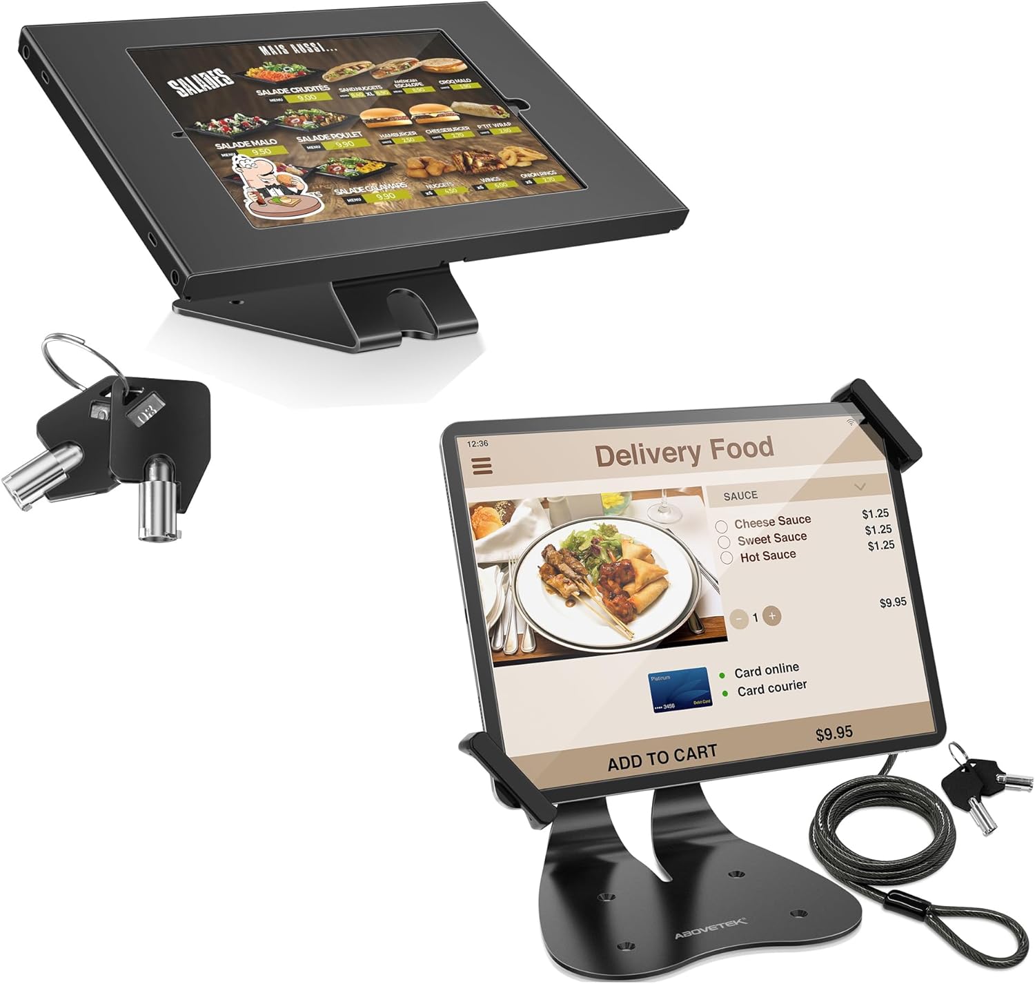 Amazon.com: AboveTEK Anti-Theft Tablet Stand – iPad Locking & Security ...