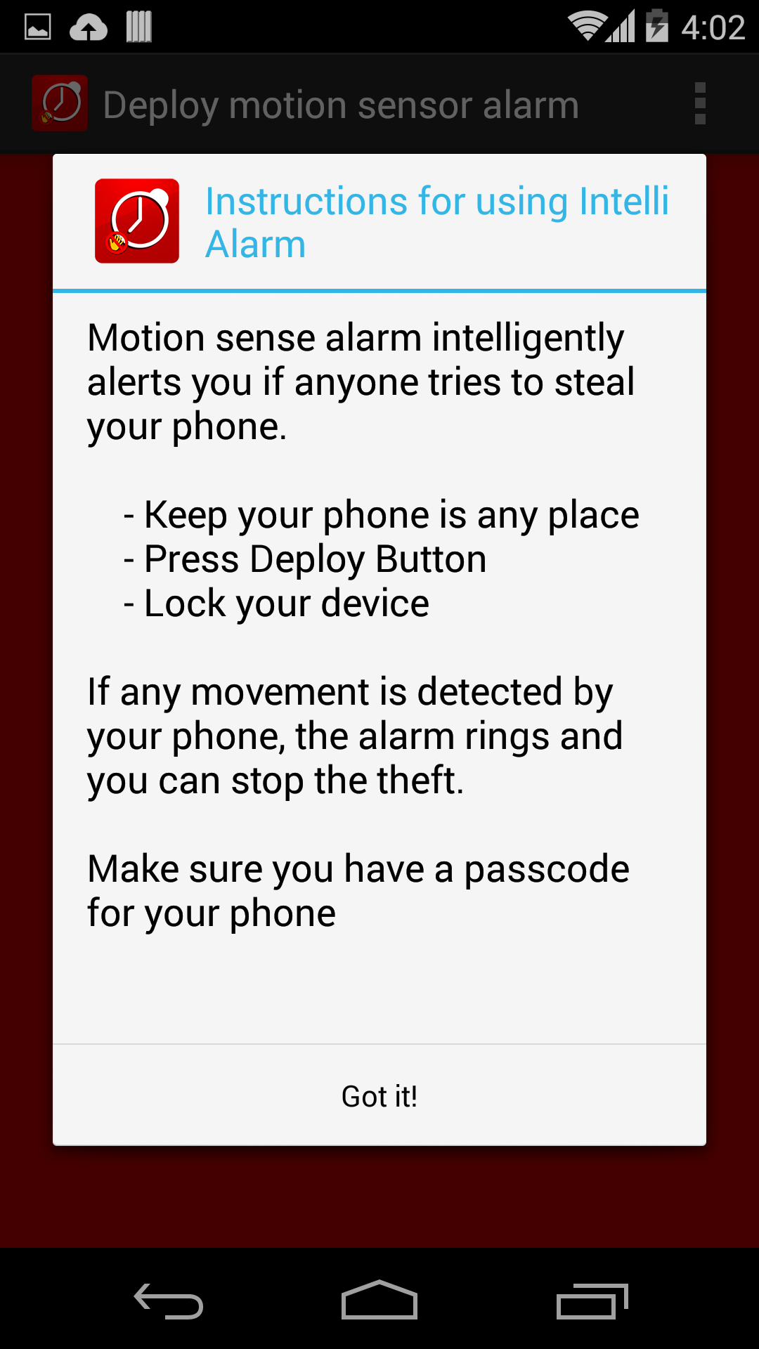 Intelli Alarm - App on Amazon Appstore