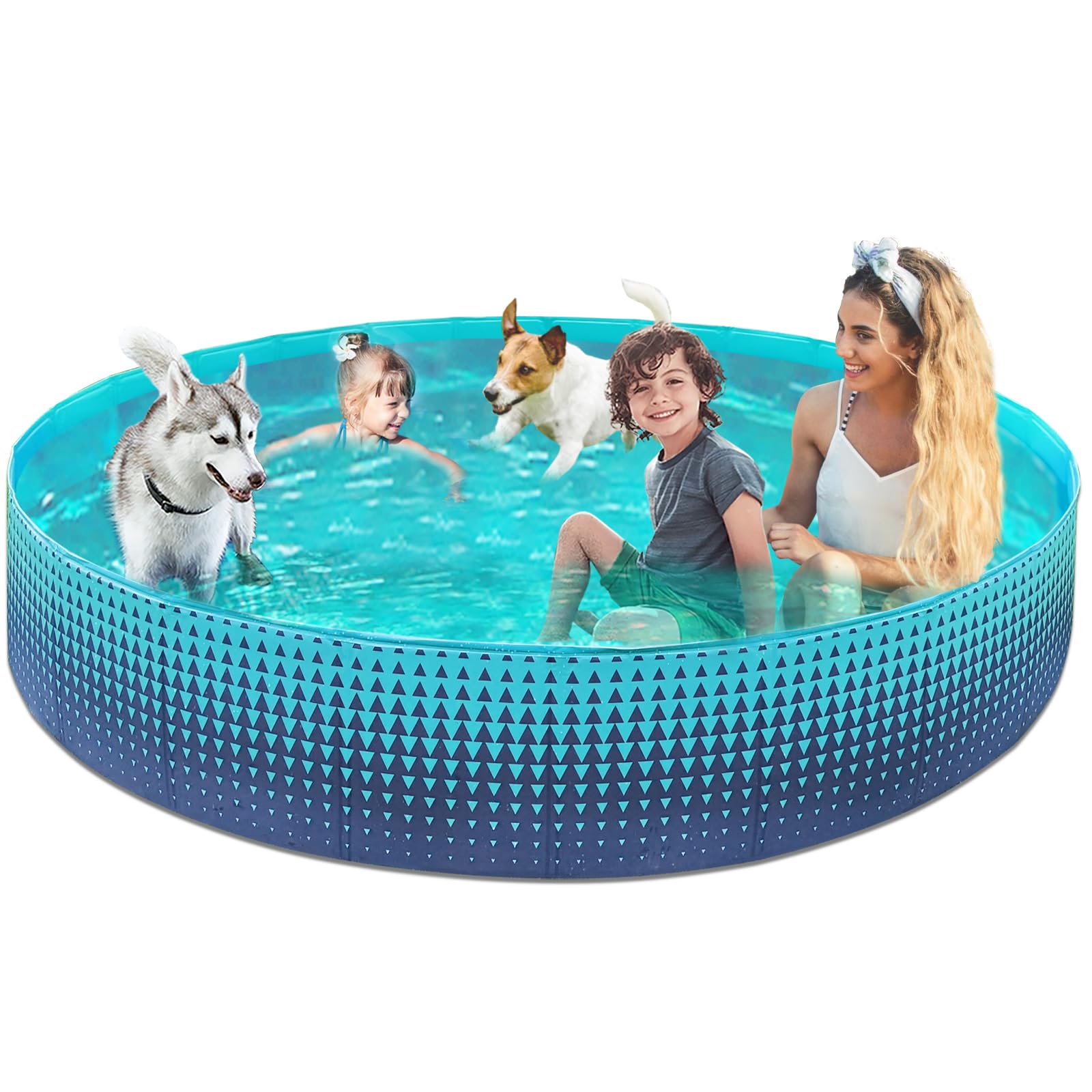 Amazon.com: Jasonwell Foldable Dog Kiddie Pool - Hard Plastic Kids ...