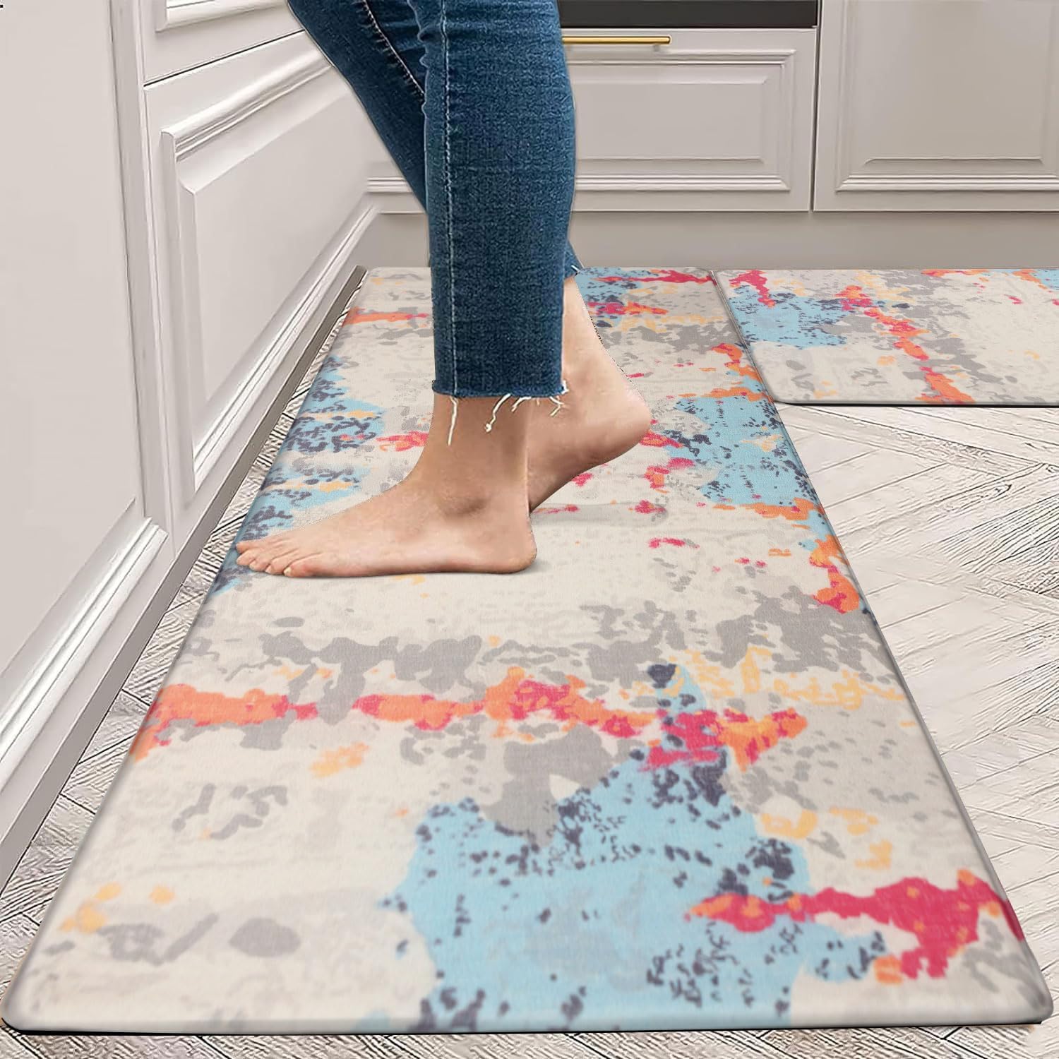 Amazon.com: OTOB Anti Fatigue Kitchen Rug Sets 2 Piece, Non Slip ...