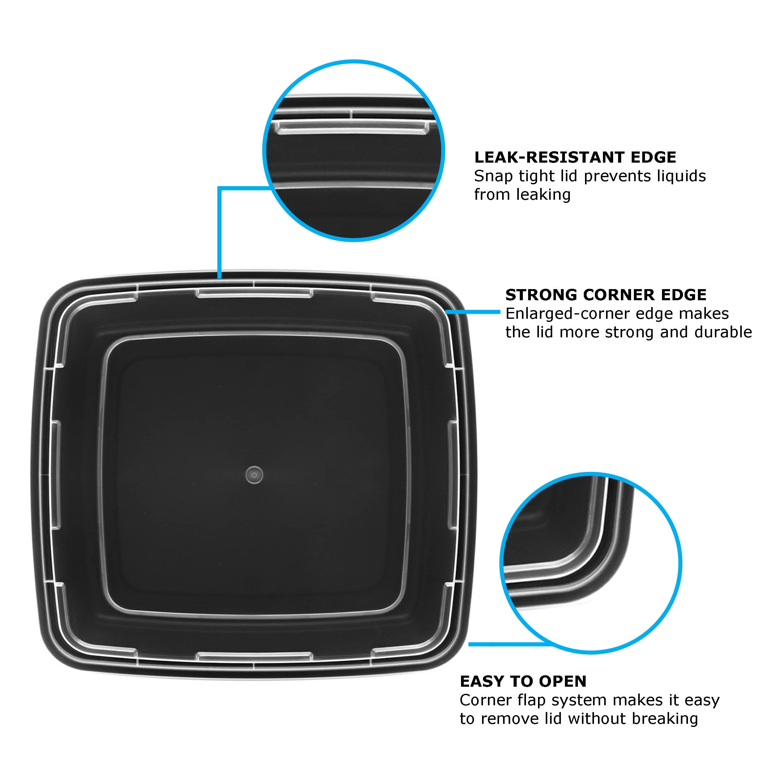 Freshware Meal Prep Containers [20 Pack] 1 Compartment Food Storage ...