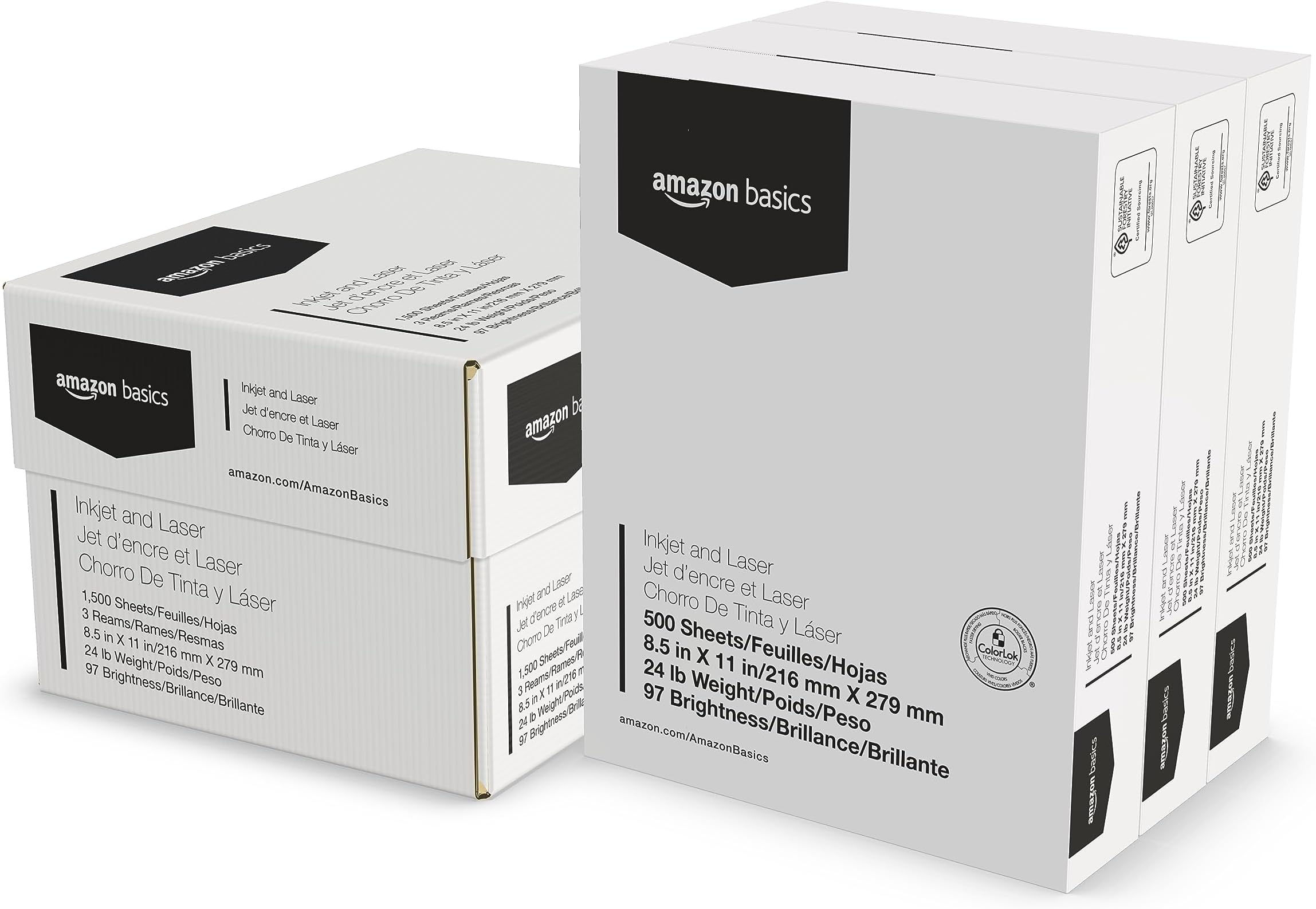 Amazon.com: Amazon Basics Multipurpose Copy Printer Paper, 8.5-x-11 ...