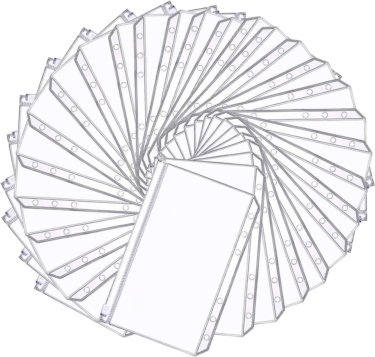 A6 Binder Taschen,Magiccute 25 Stück Durchsichtige PVC 6-Loch ...