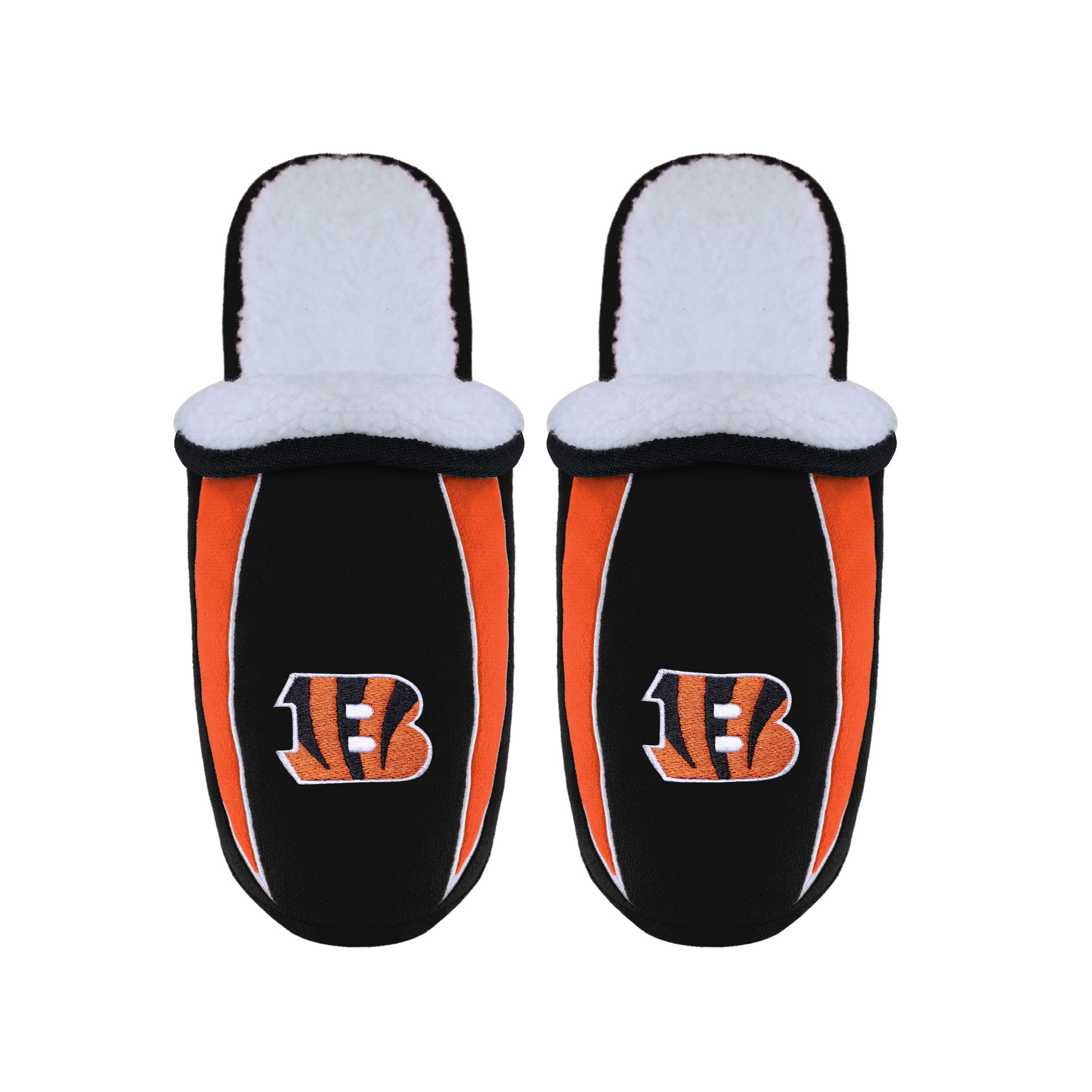 Snapklik.com : FOCO Cincinnati Bengals NFL Mens Sherpa Slide Slippers