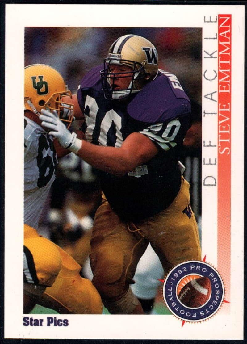 Amazon.com: Football NFL 1992 Star Pics #90 Steve Emtman : Collectibles ...