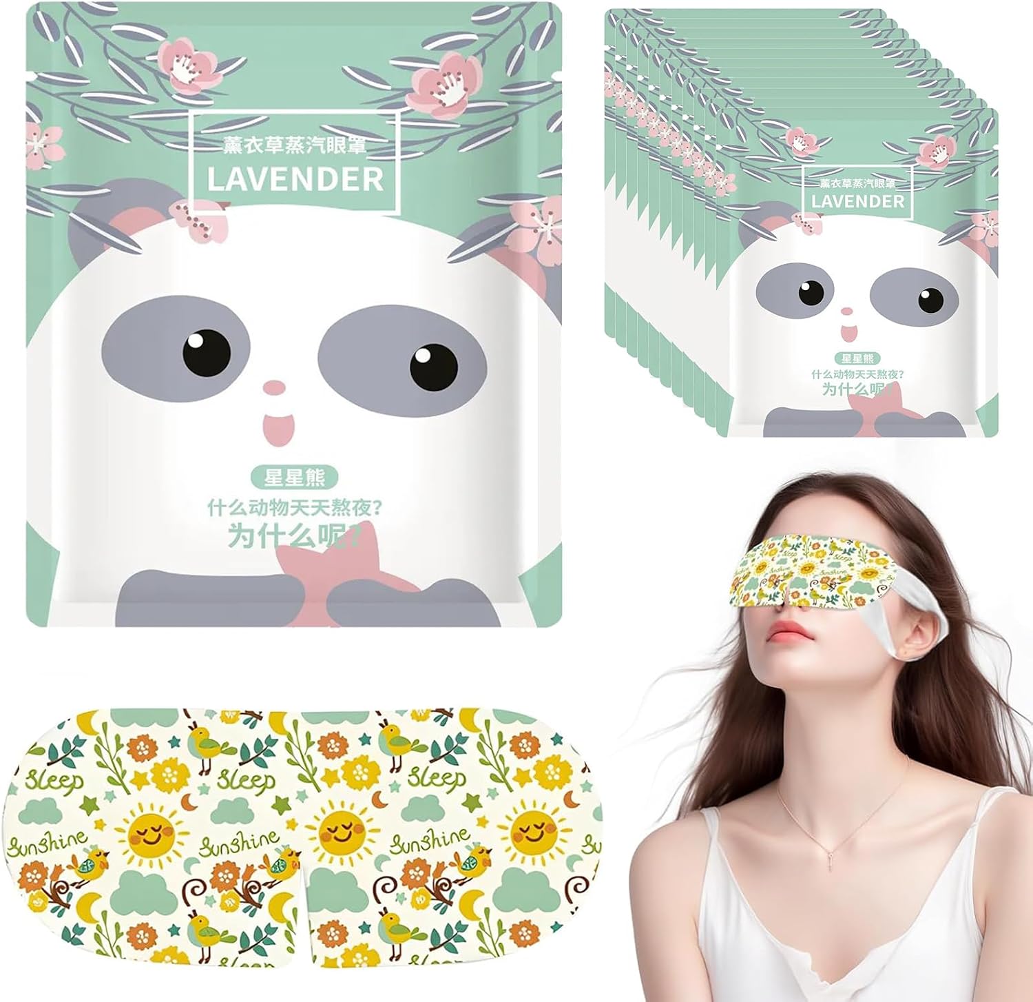25 PACKS Self Heated Eye Mask Disposable Soothing Steam Eyes ...