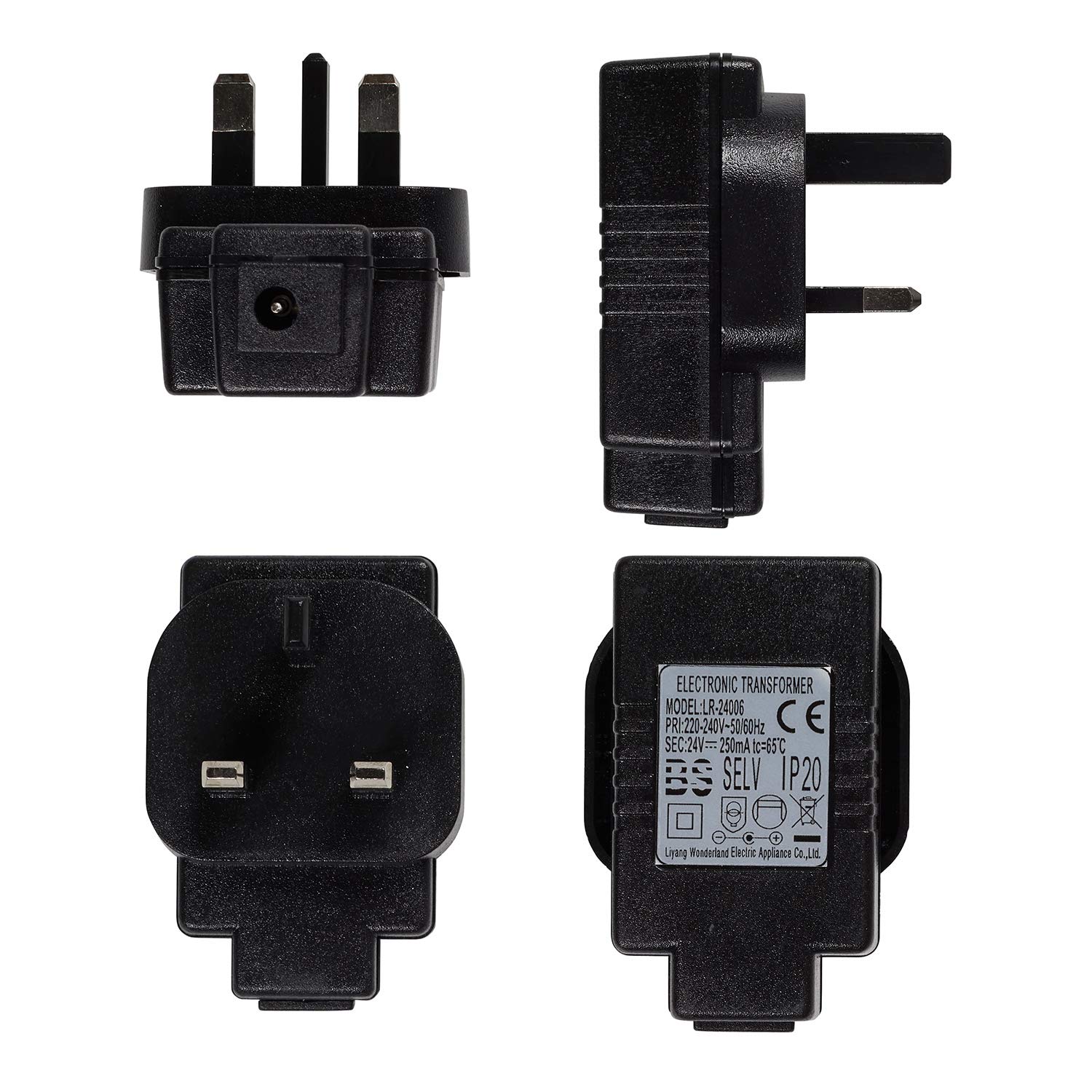 24V BS Electronic Transformer 250mA Universal Jack Plug Connection ...