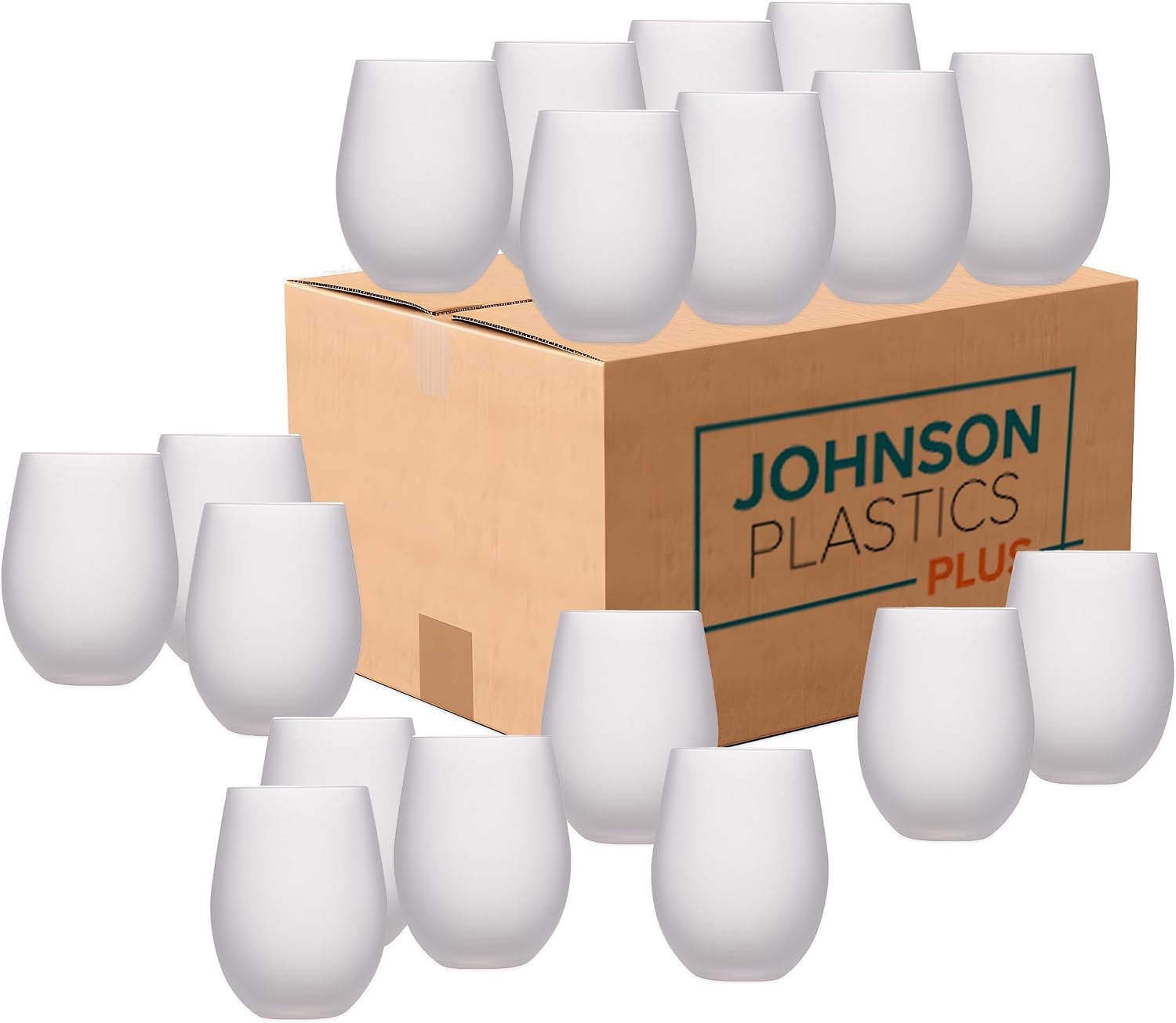 Amazon.com: Johnson Plastics Plus JPPlus 17oz Frosted Sublimation Wine ...
