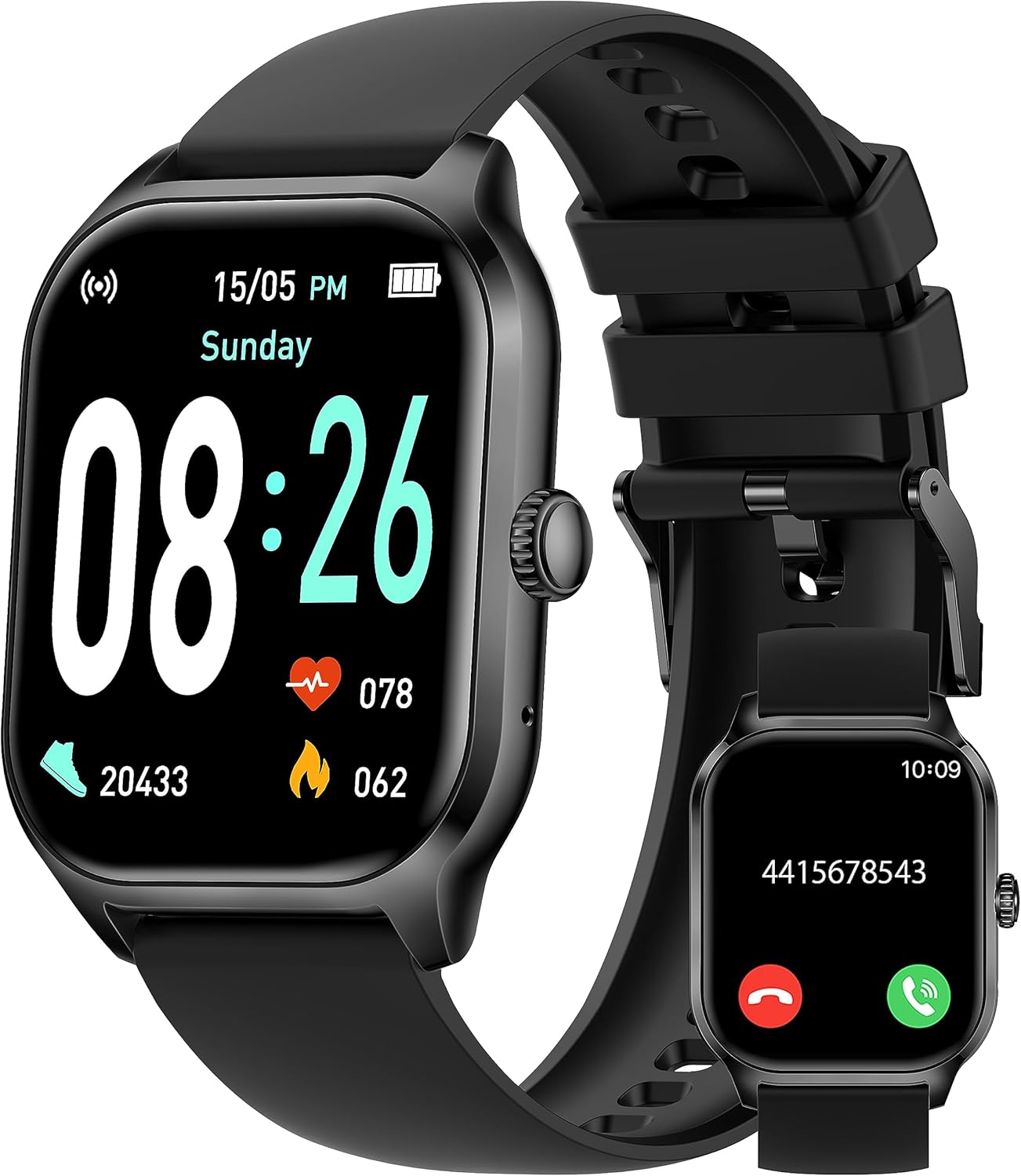 AcclaFit Smart Watch for Android iOS, 2.01" Full Touch Fitness Watch ...