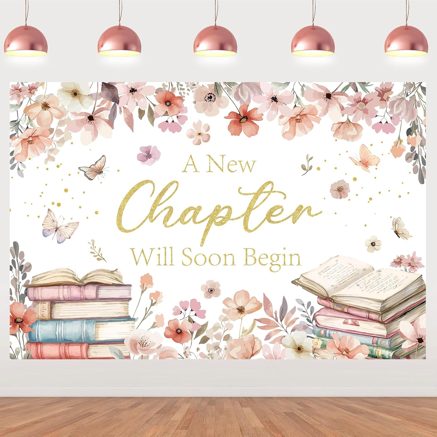 Amazon.com : Cheereveal 5x3ft Pink Storybook Backdrop, A New Chapter ...