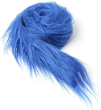 Amazon.com: Shaggy Plush Faux Fur Fabric Precut Strips Sapphire Blue ...