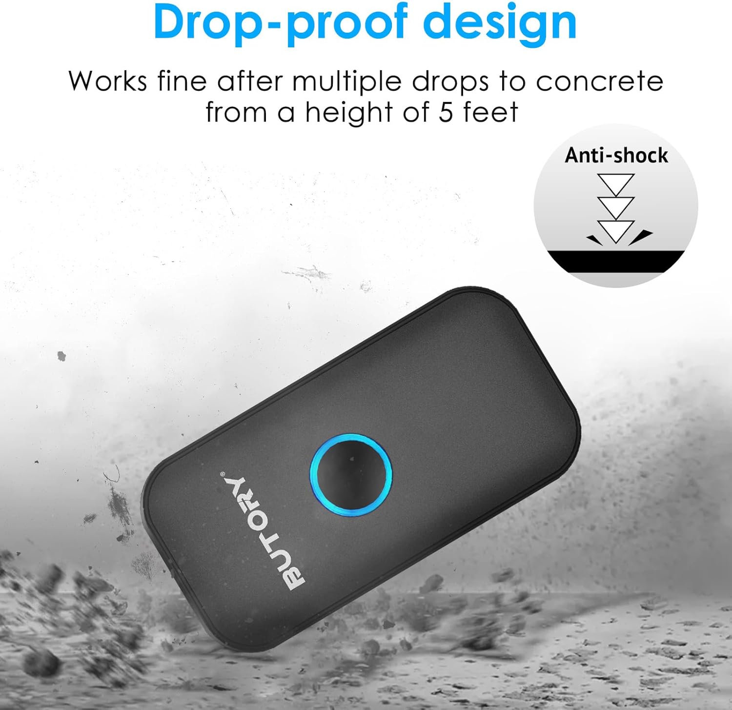 Butory Escáner de código de barras Bluetooth inalámbrico Escáner de ...