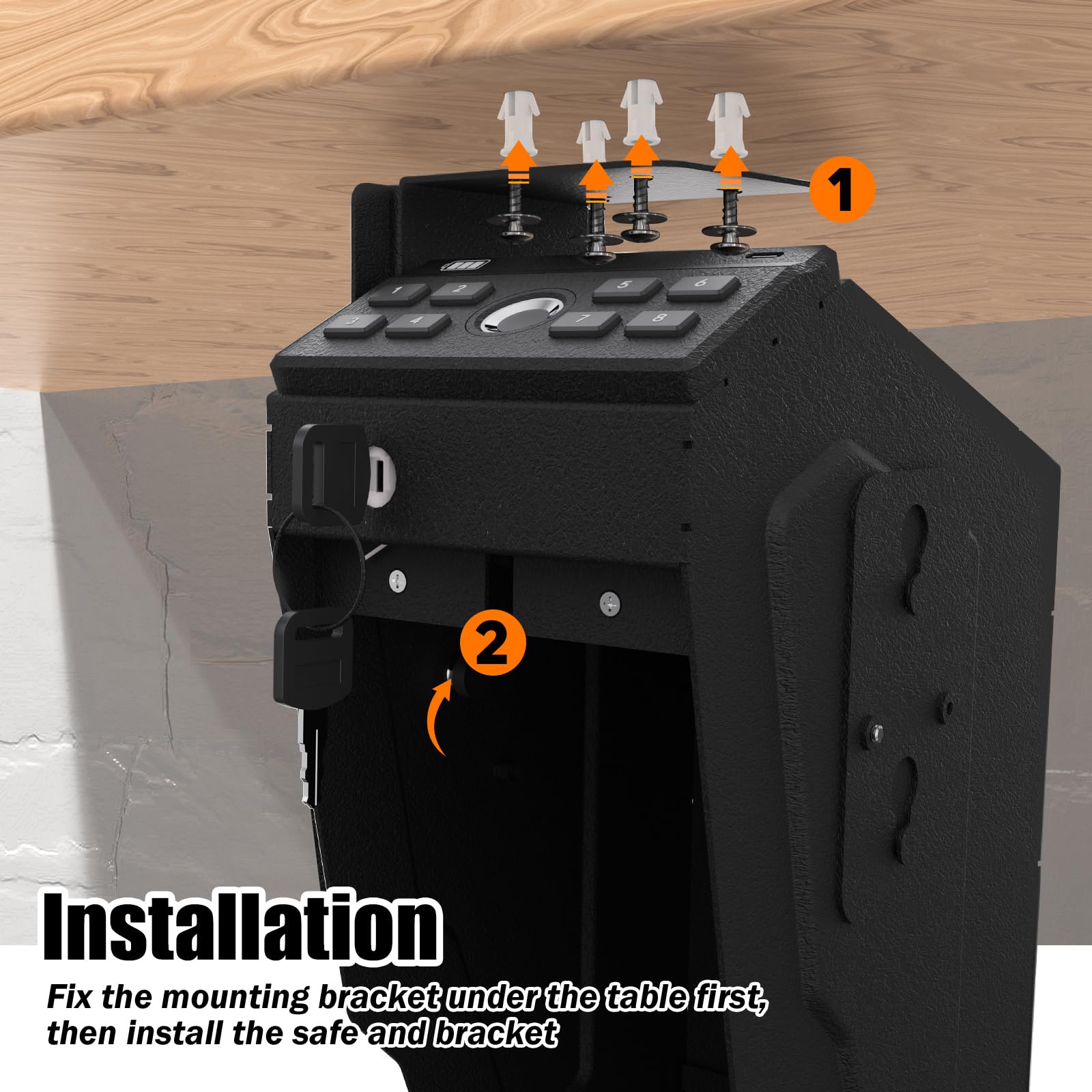 Snapklik.com : Gun Safe For Handgun, Biometric Gun Safe Box For 2 ...