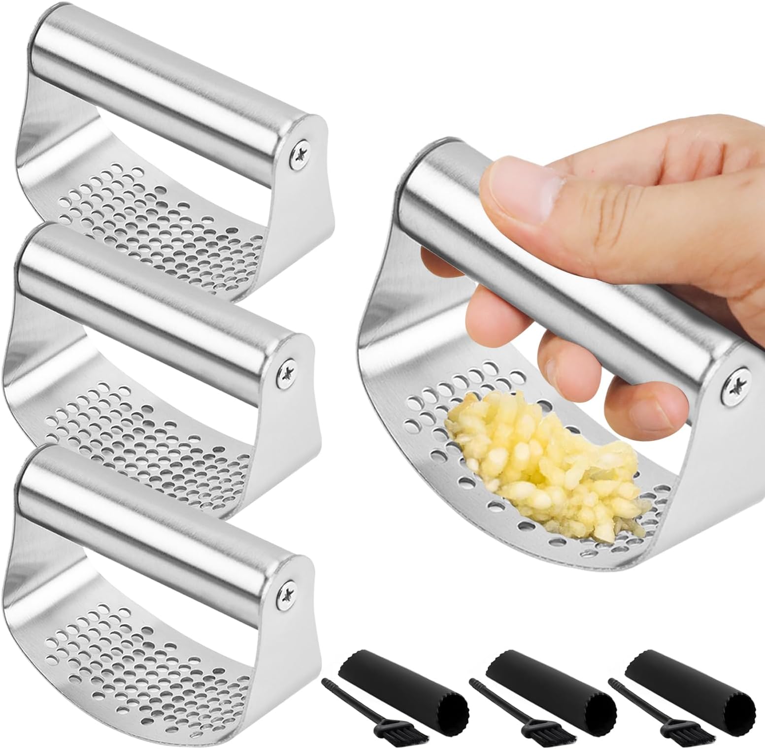 Amazon.com: Garlic Press Rocker - Stainless Steel Garlic Mincer Garlic ...