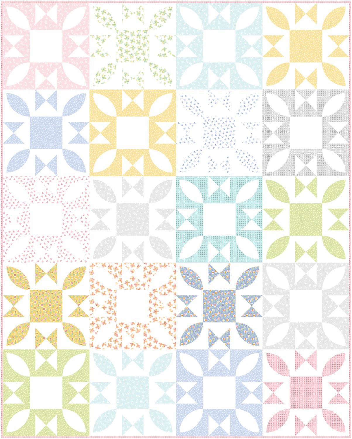Amazon.com: Benartex Jessica Flick Happy Heart Sunny Lane Quilt Kit ...