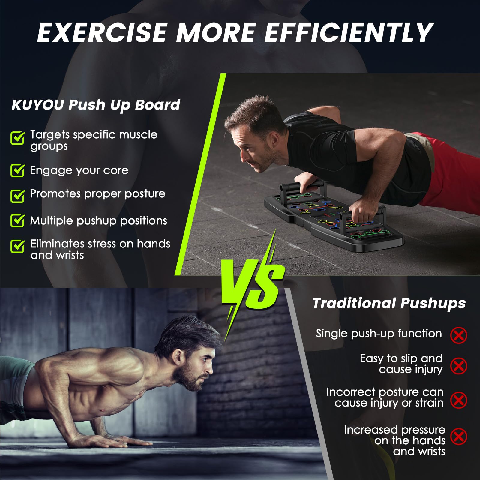 Snapklik.com : VISLIM Push Up Board, Workout Equipment Home Gym Push Up ...