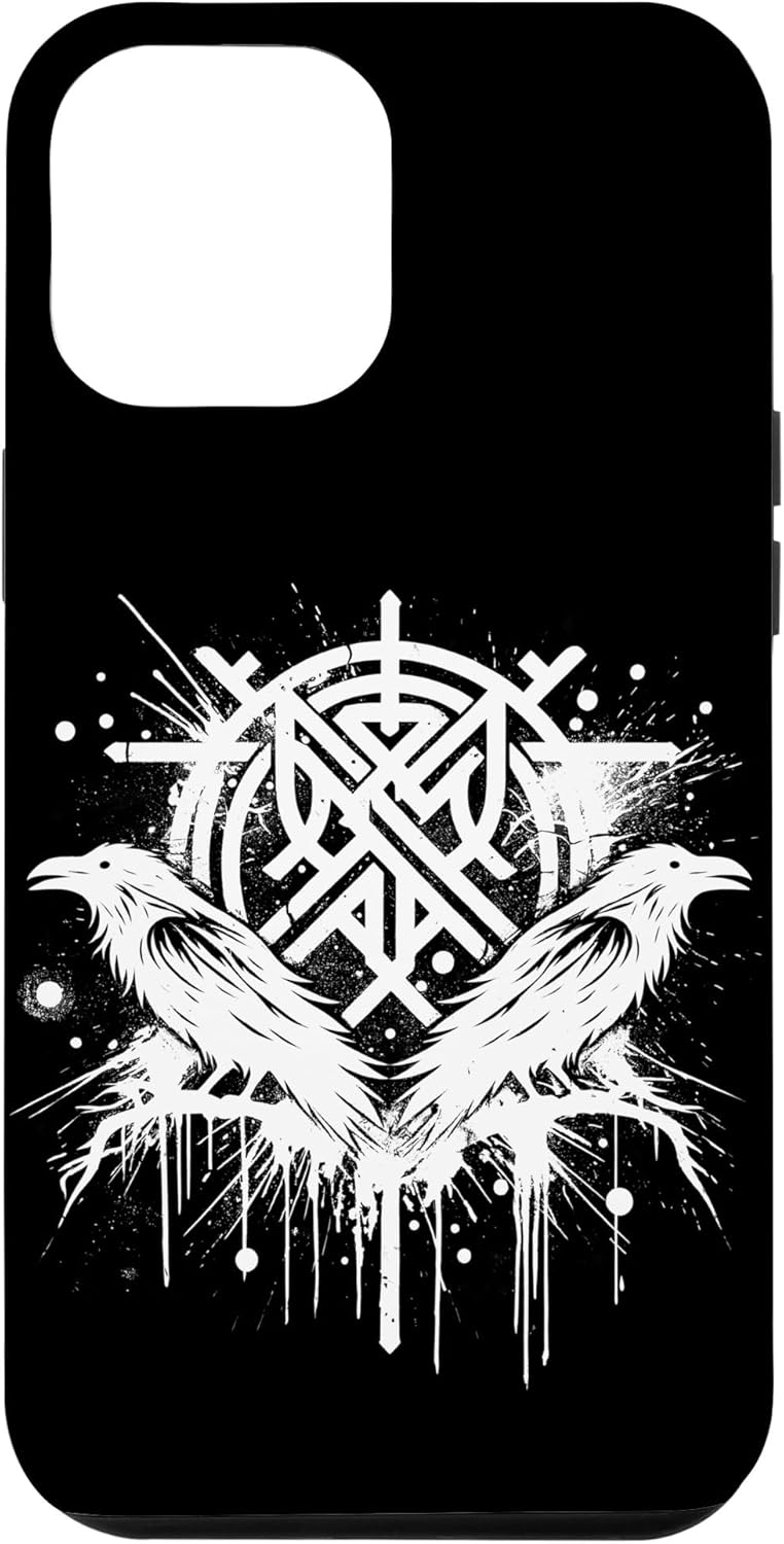 Amazon.com: iPhone 14 Plus Raven Bird Silhouette Norse Viking Valhalla ...